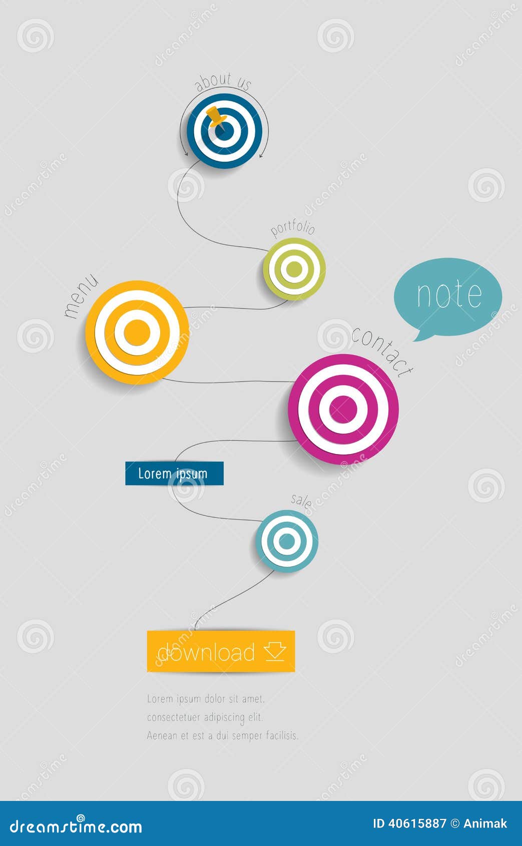 Set of Infographic Elements. Timeline Schedule Tem Stock Vector ...