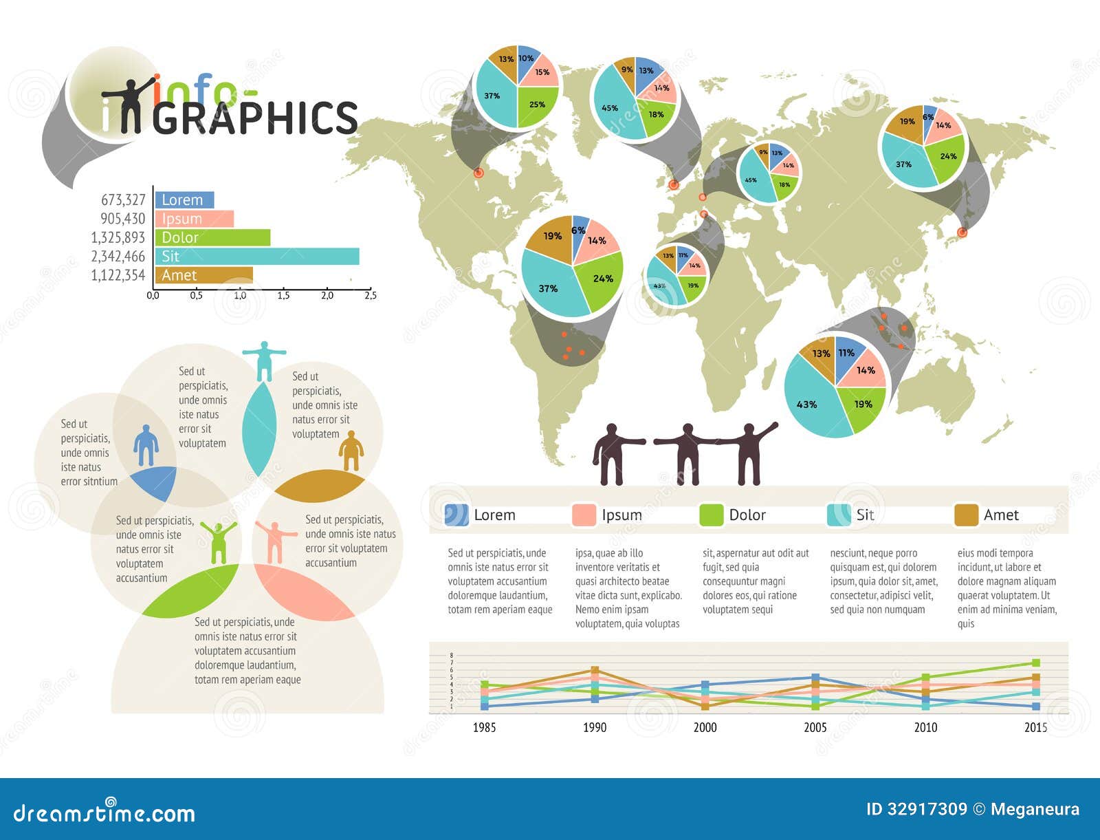 Set Of Infographic Elements. Visual Statistic Info Stock Vector - Image ...