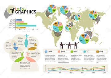 Set of Infographic Elements. Visual Statistic Info Stock Vector ...