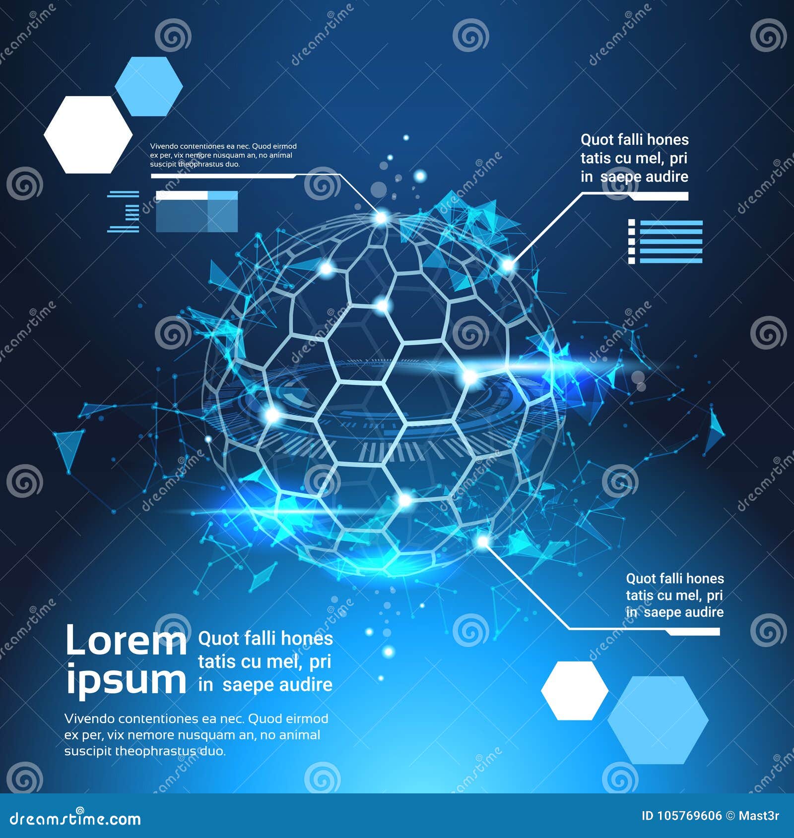 Set of Infographic Elements World Map Globe Tech Abstract Background ...