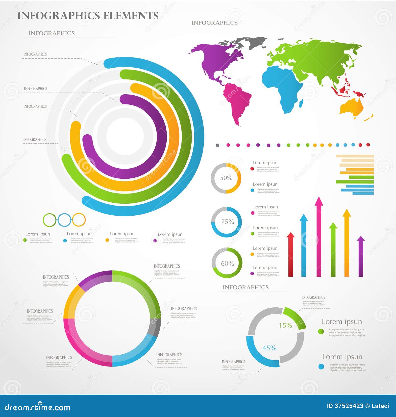 Set Of Infographic Elements. Cartoon Vector | CartoonDealer.com #37525423
