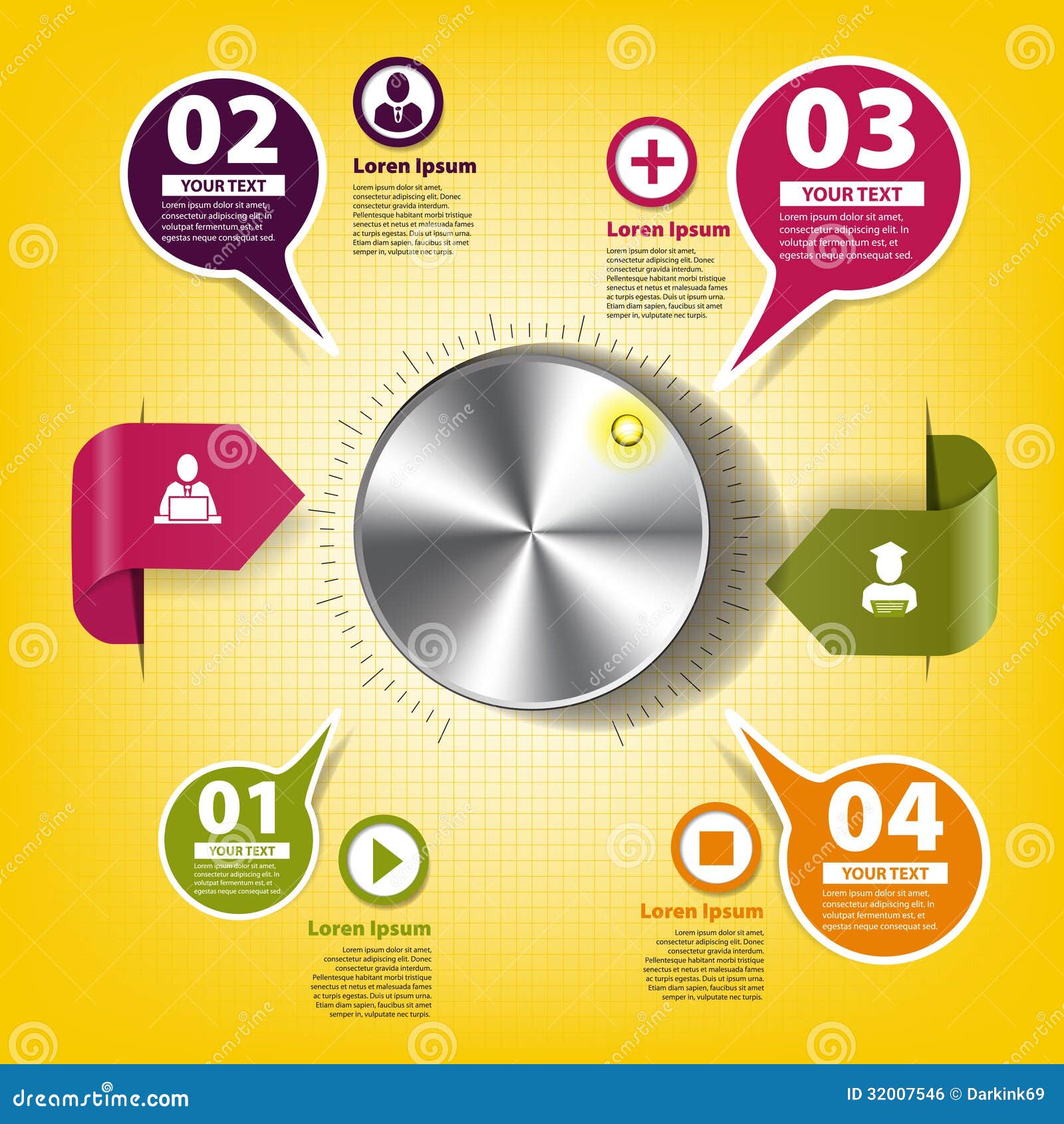 Set Infographic With Handles Vector Illustration | CartoonDealer.com ...