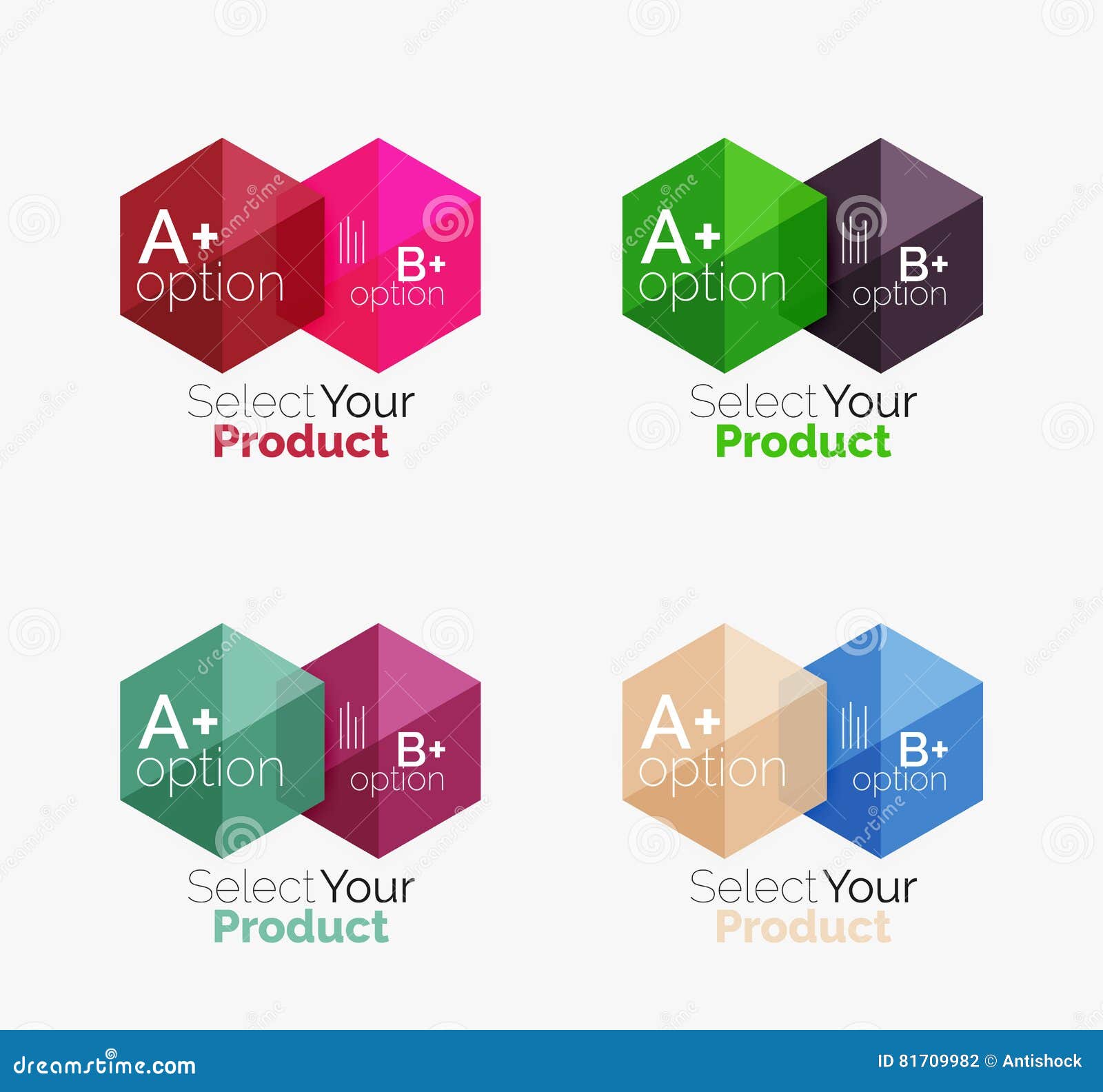 Set of Infographic Templates with Text and Options Stock Vector ...