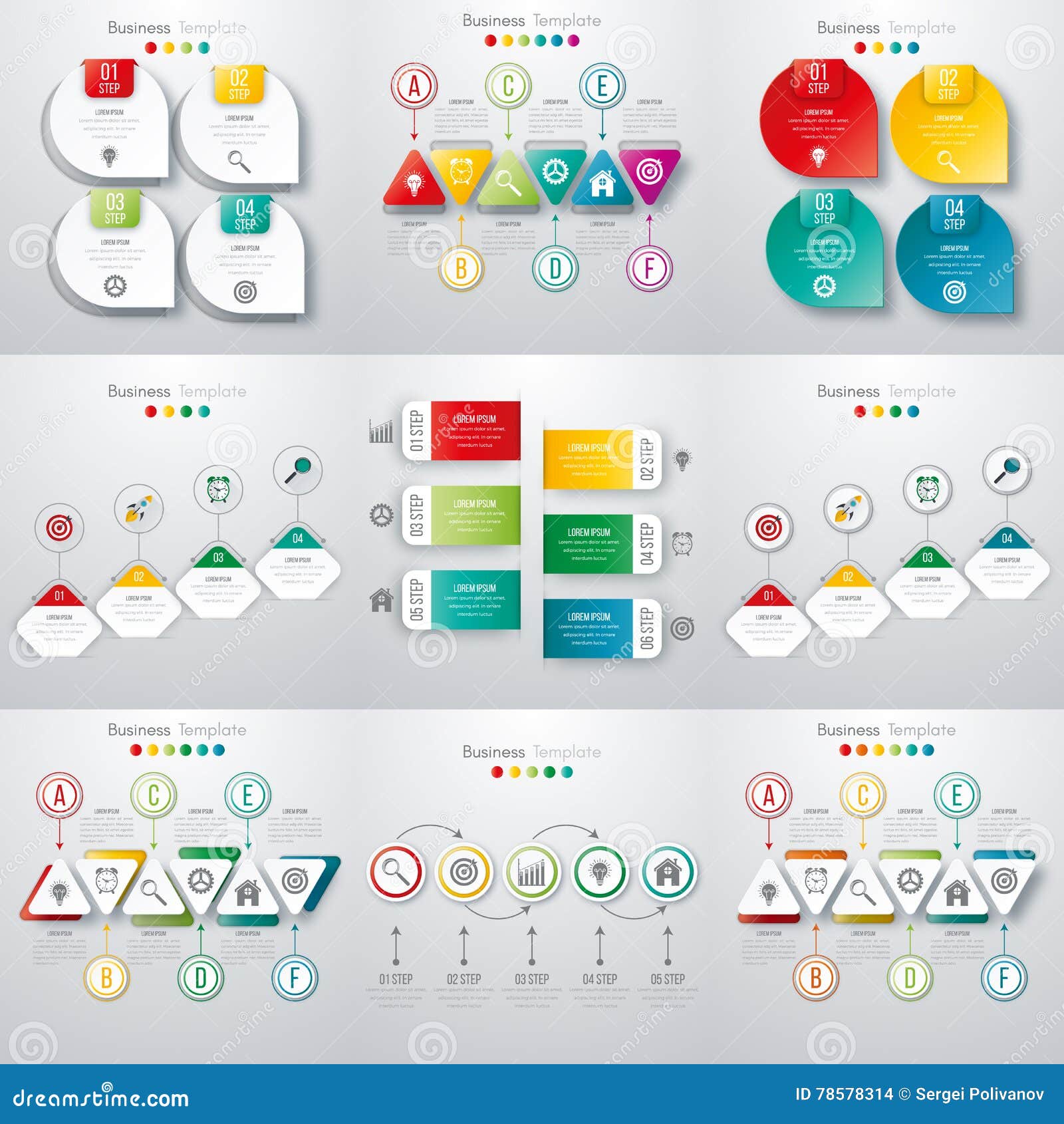 Set with infographics stock vector. Illustration of modern - 78578314