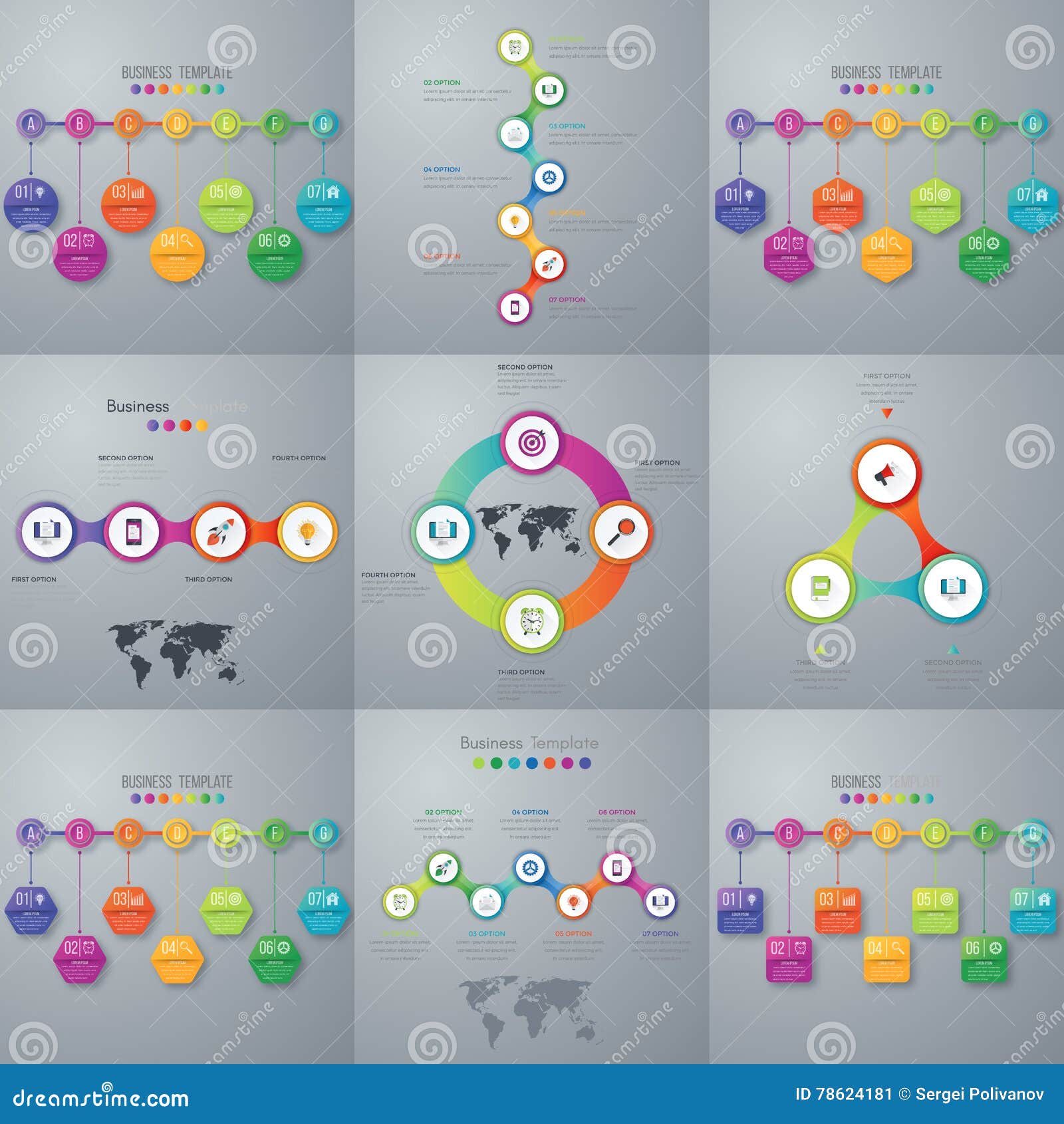 Set with infographics stock vector. Illustration of element - 78624181