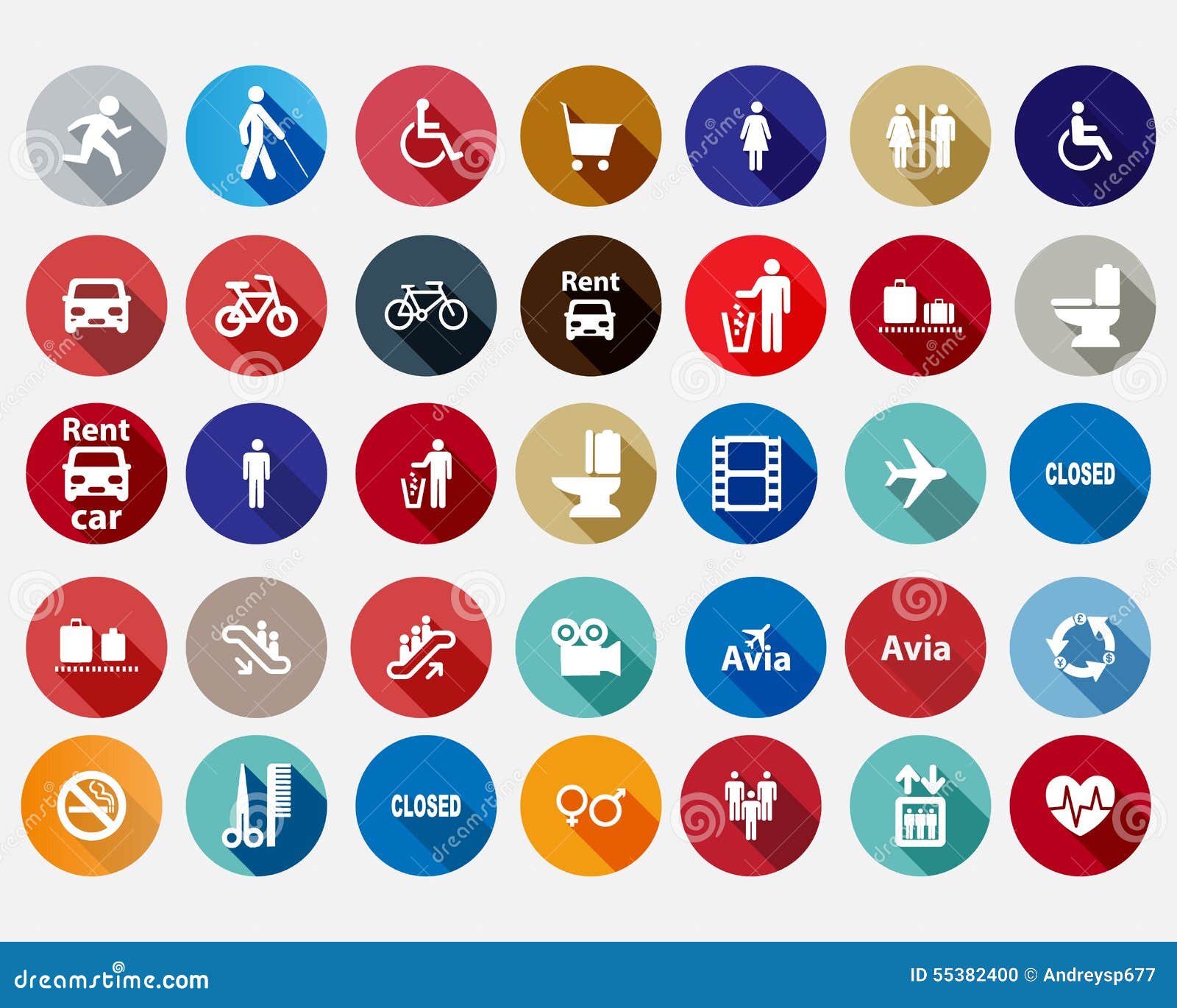 Set of Information Icons, Flat Design Stock Vector - Illustration of ...
