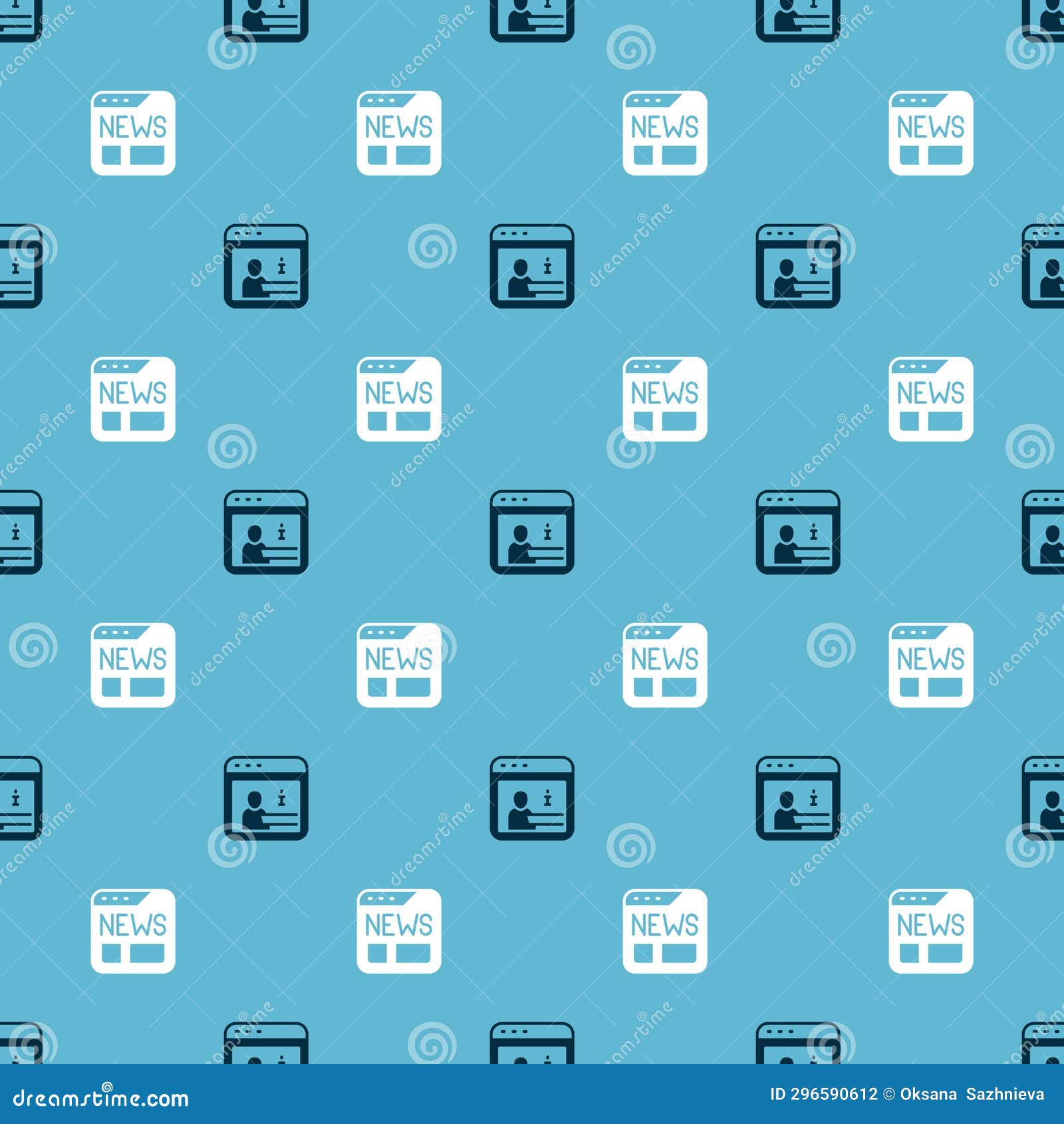 Set Information and News on Seamless Pattern. Vector Stock Photo ...