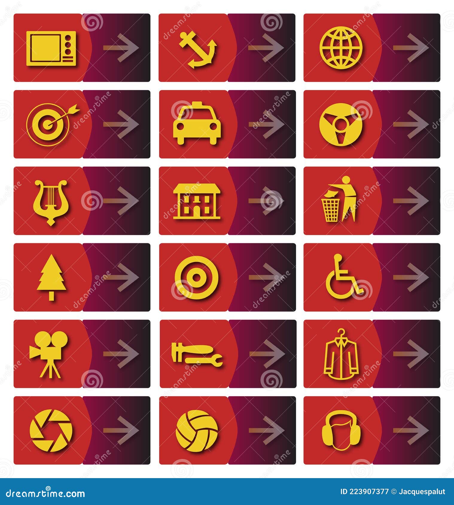 Set of information signs stock vector. Illustration of icon - 223907377