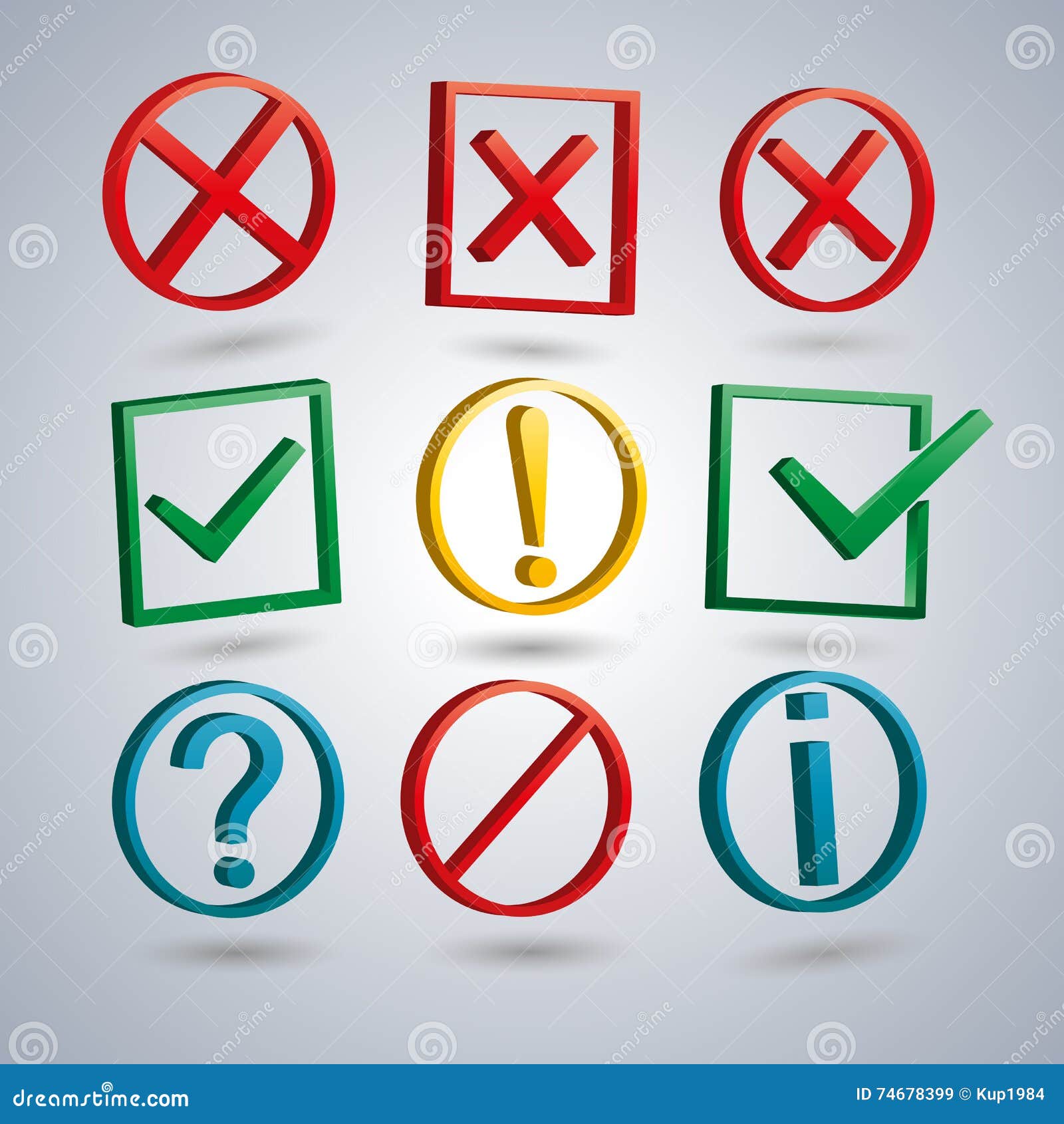 A Set of Information Symbols, Vector Illustration. Stock Vector ...