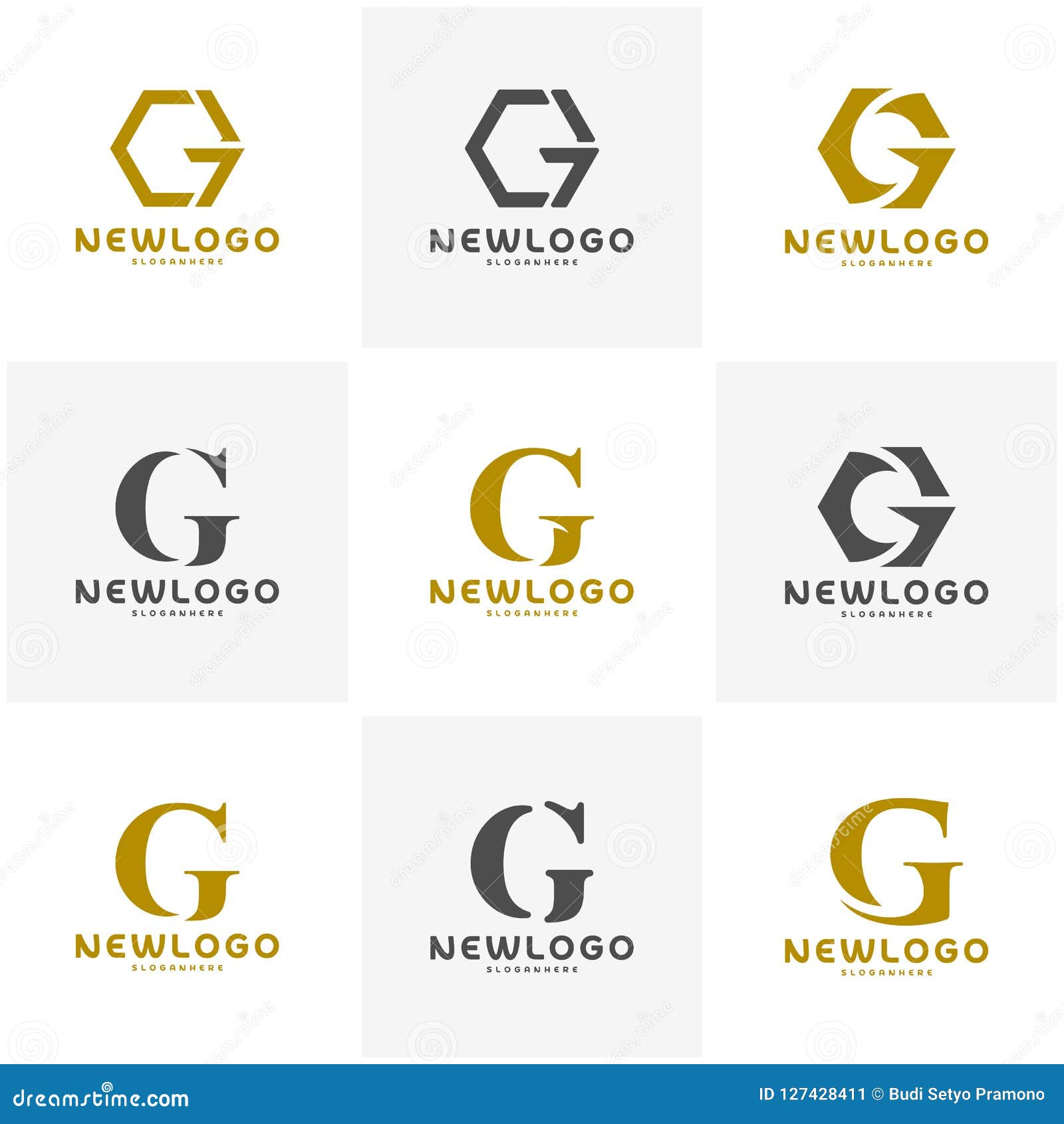 Set of Initial CG Logo Vector Template Stock Vector - Illustration of ...