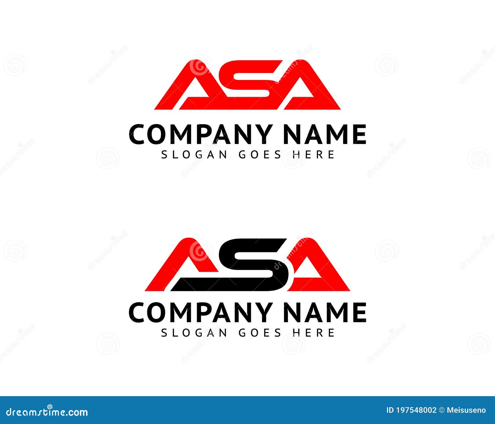 Set of Initial Letter ASA Logo Template Design Stock Vector ...