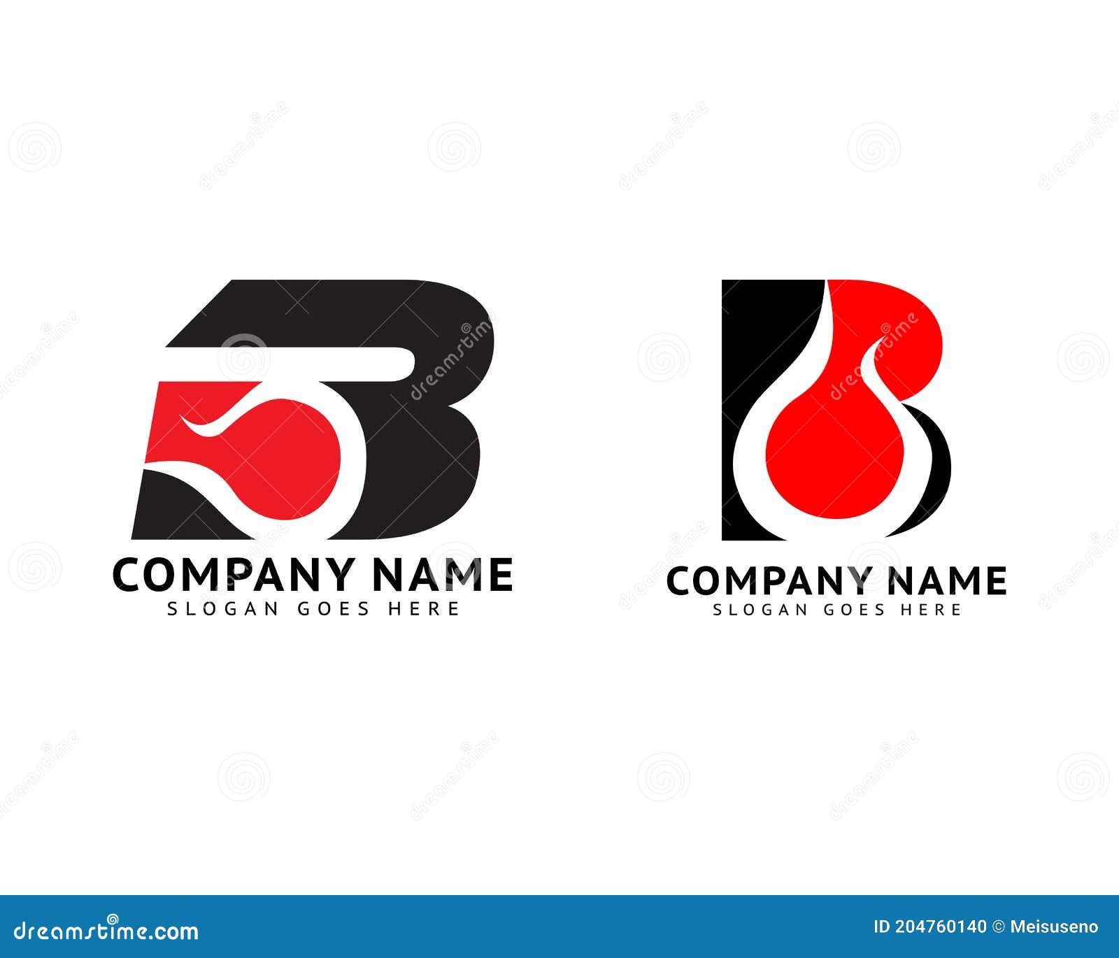 Set of Initial Letter B Fire Logo Design Stock Vector - Illustration of ...