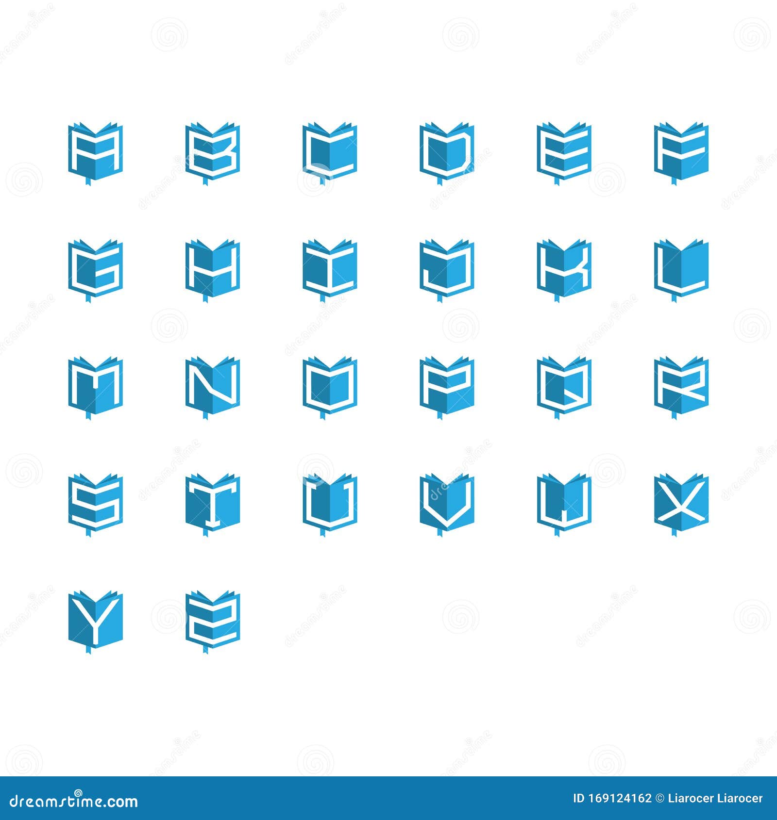 Letter M Book Shape Logo Vector | CartoonDealer.com #176909249