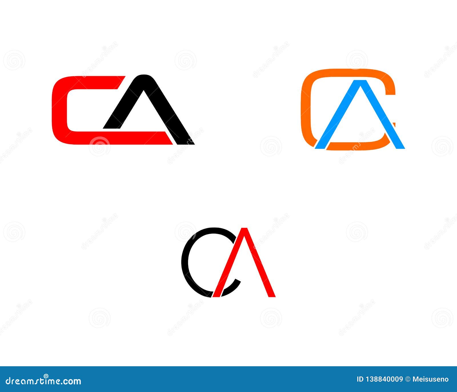 Set of Initial Letter CA Logo Template Design Vector Stock Vector ...