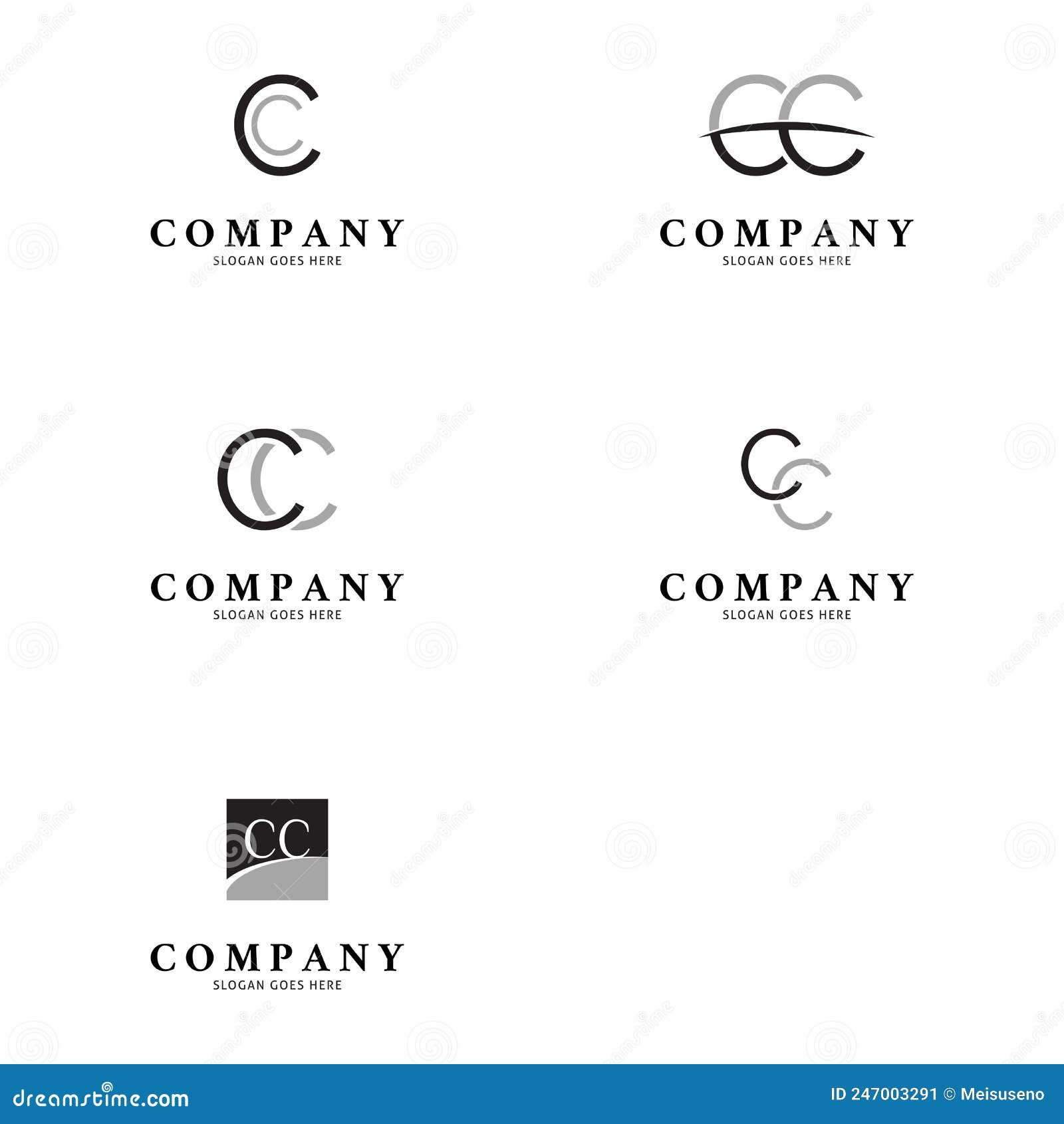 Set of Initial Letter CC Icon Vector Logo Template Illustration Design ...