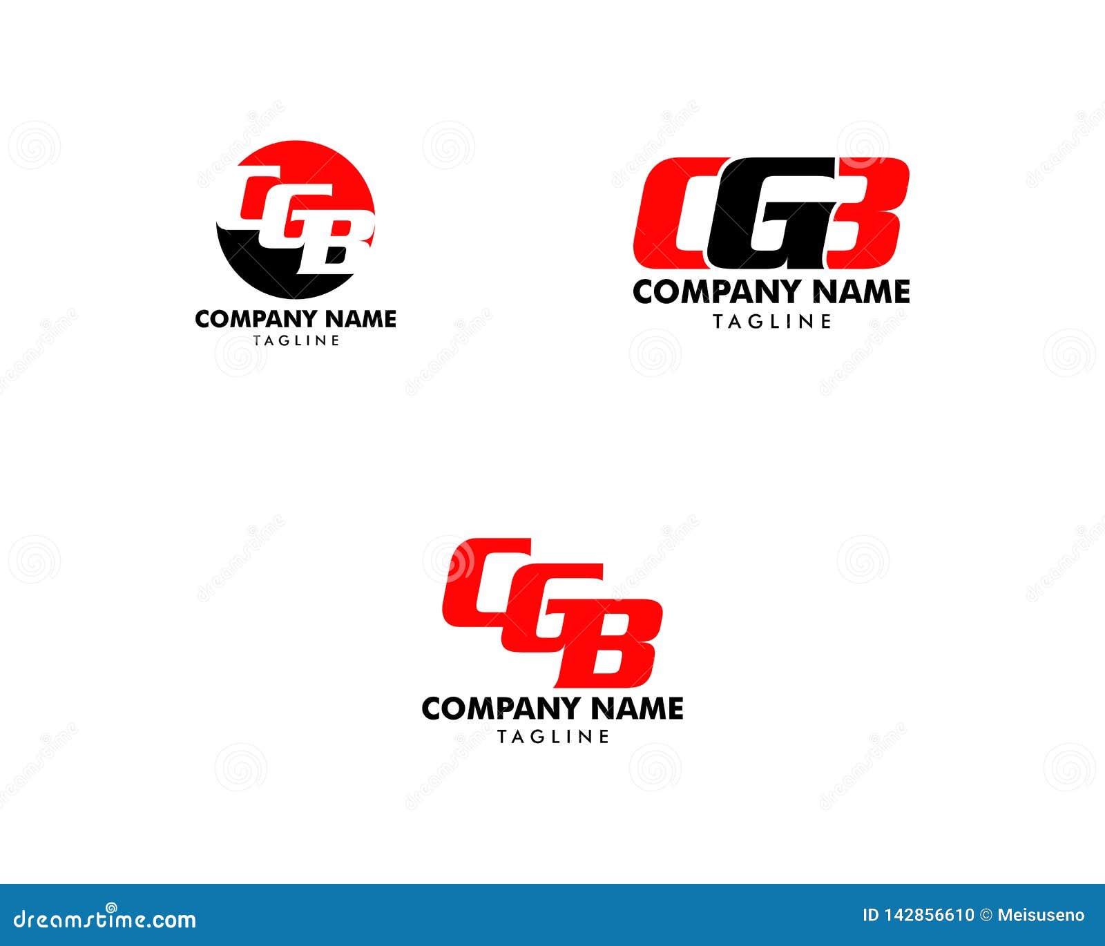 Set of Initial Letter CGB Logo Design Vector Stock Vector ...