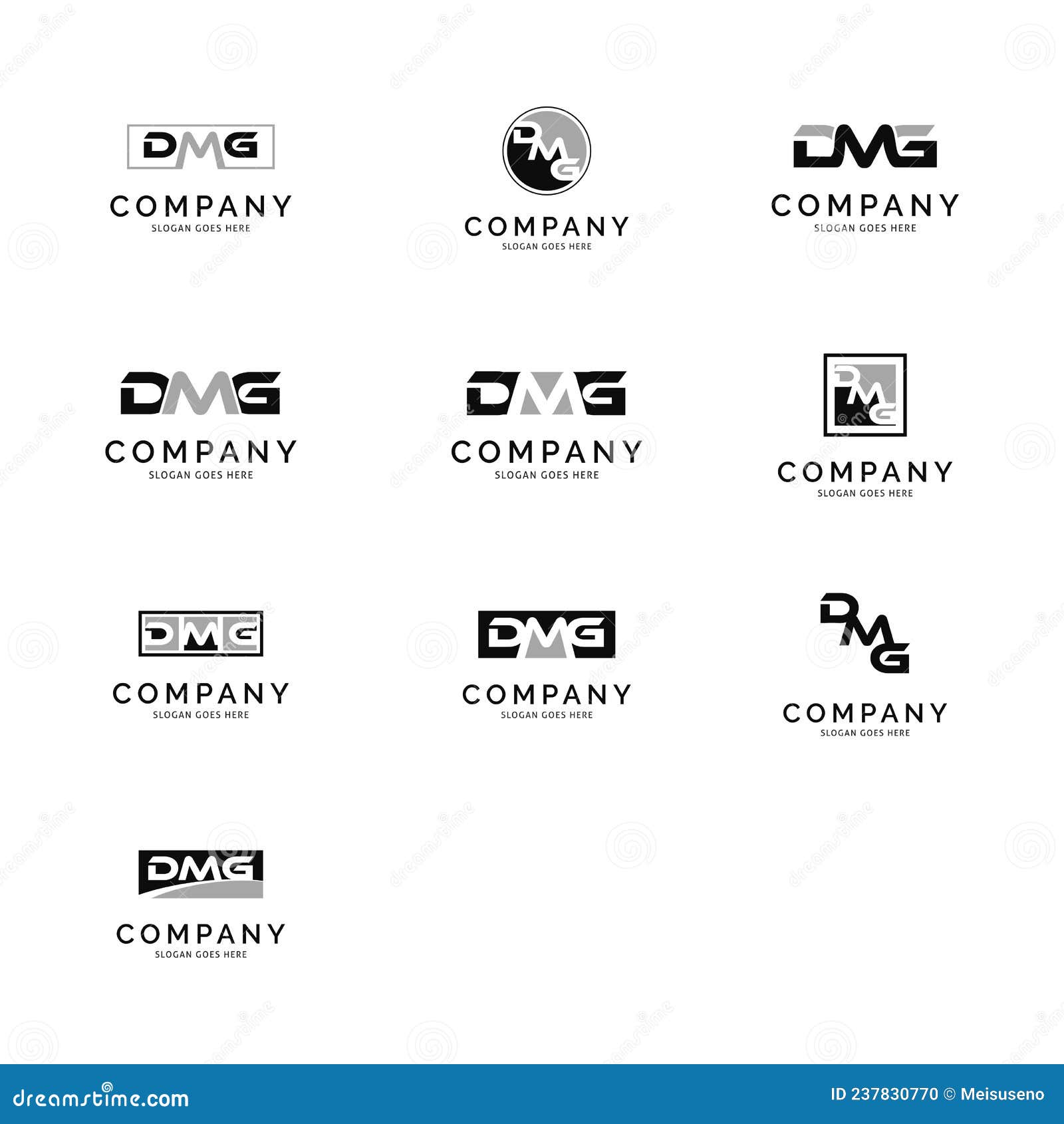 Set of Initial Letter DMG Icon Vector Logo Template Illustration Design ...
