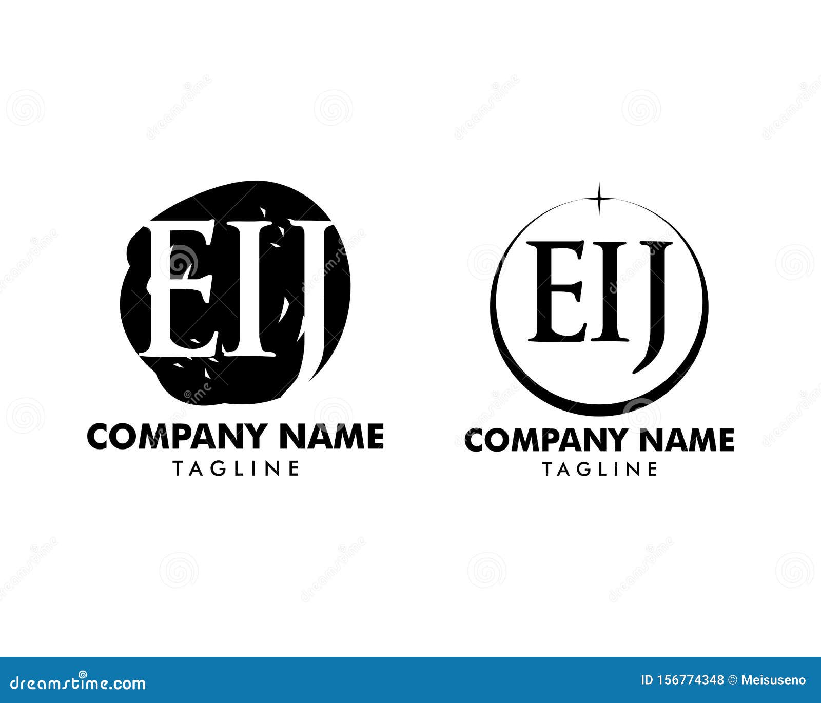 Set of Initial Letter EIJ Logo Icon Design Template Stock Vector ...