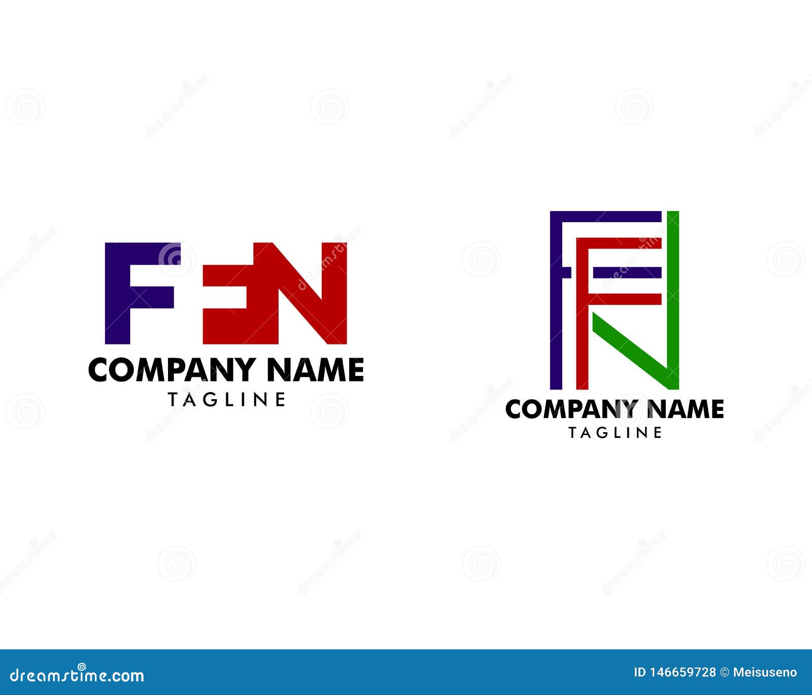 Set of Initial Letter FFN Logo Template Design Stock Vector ...
