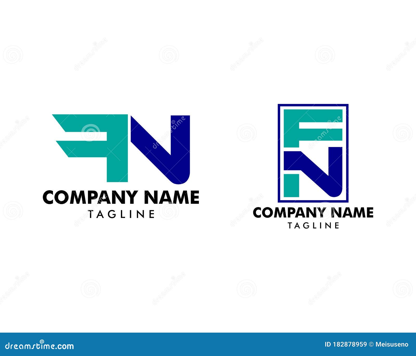 Set of Initial Letter FN Design Logo Stock Vector - Illustration of ...