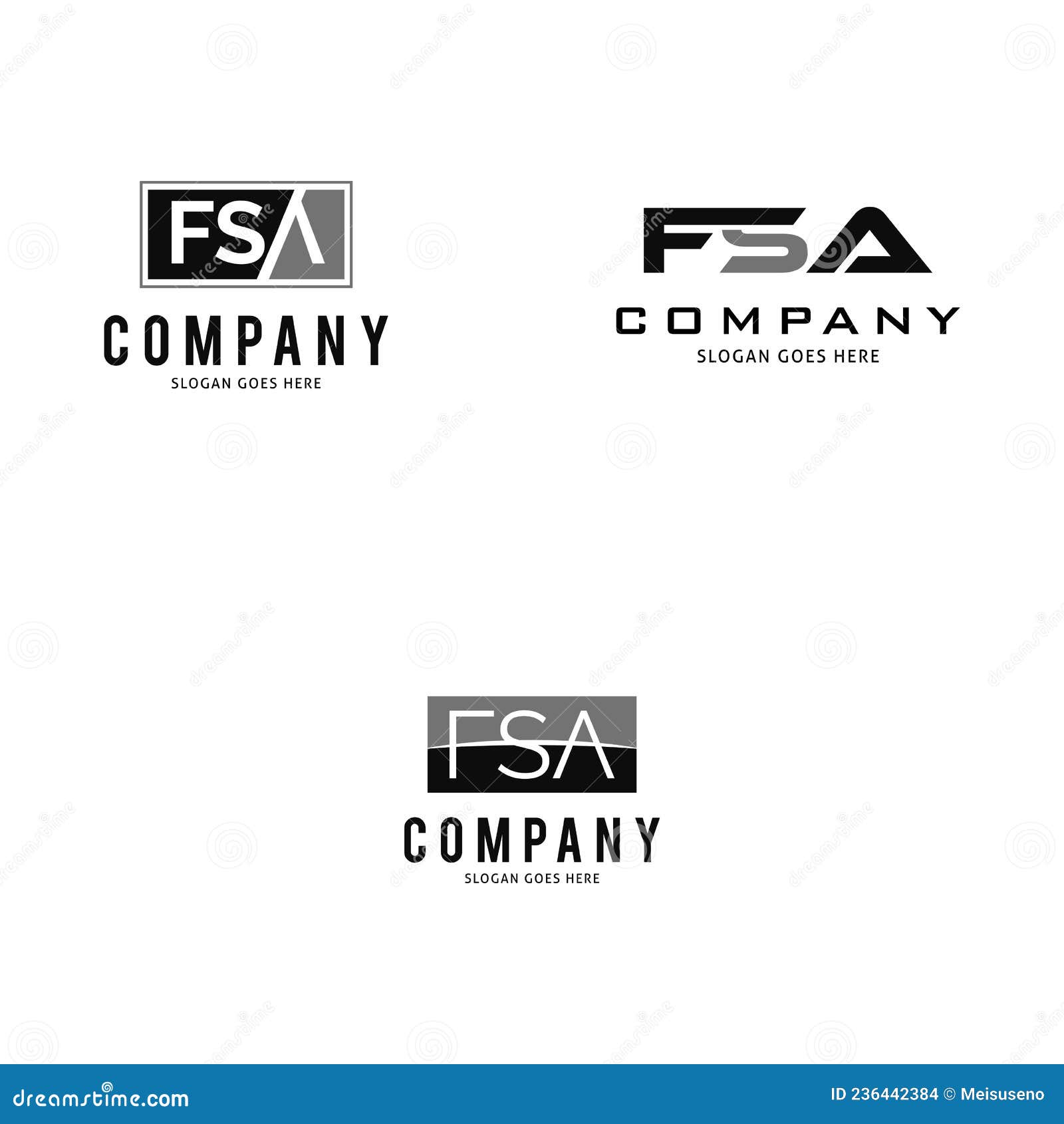 Set of Initial Letter FSA Icon Vector Logo Template Illustration Design ...