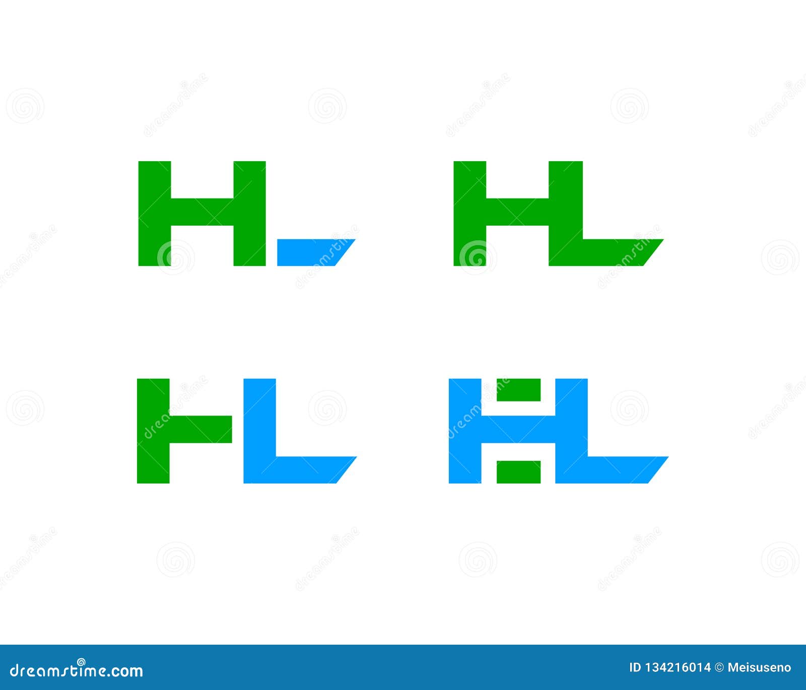 Set of Initial Letter HL Design Logo Stock Vector - Illustration of ...