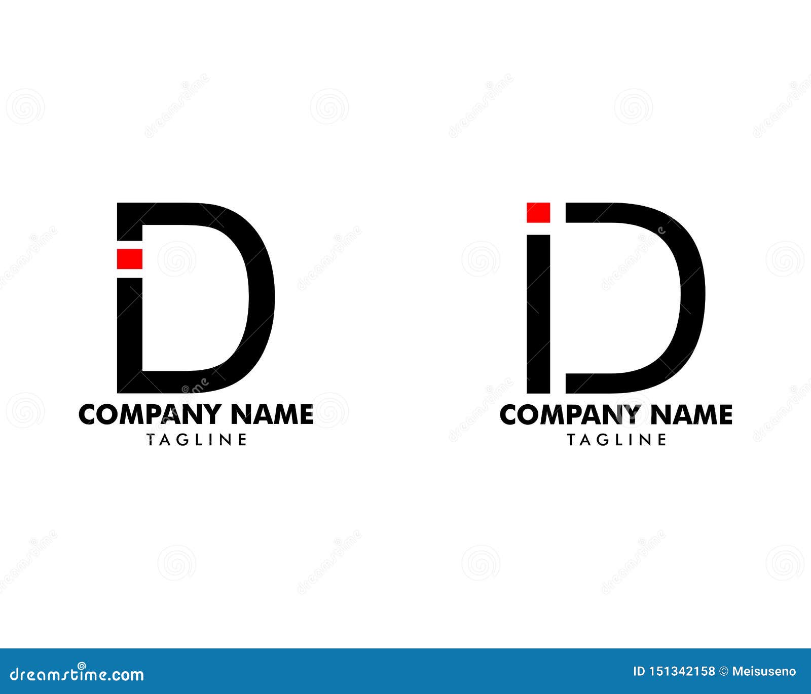 Set of Initial Letter ID Logo Template Design Stock Vector ...