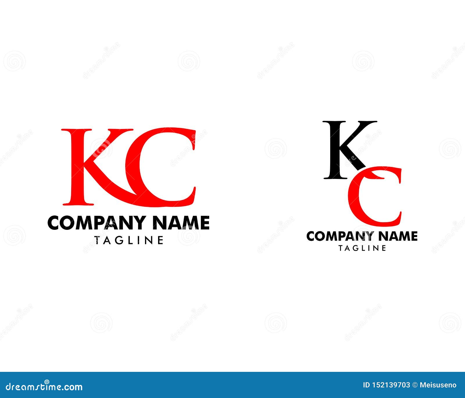 Set of Initial Letter KC Logo Template Design Stock Vector ...