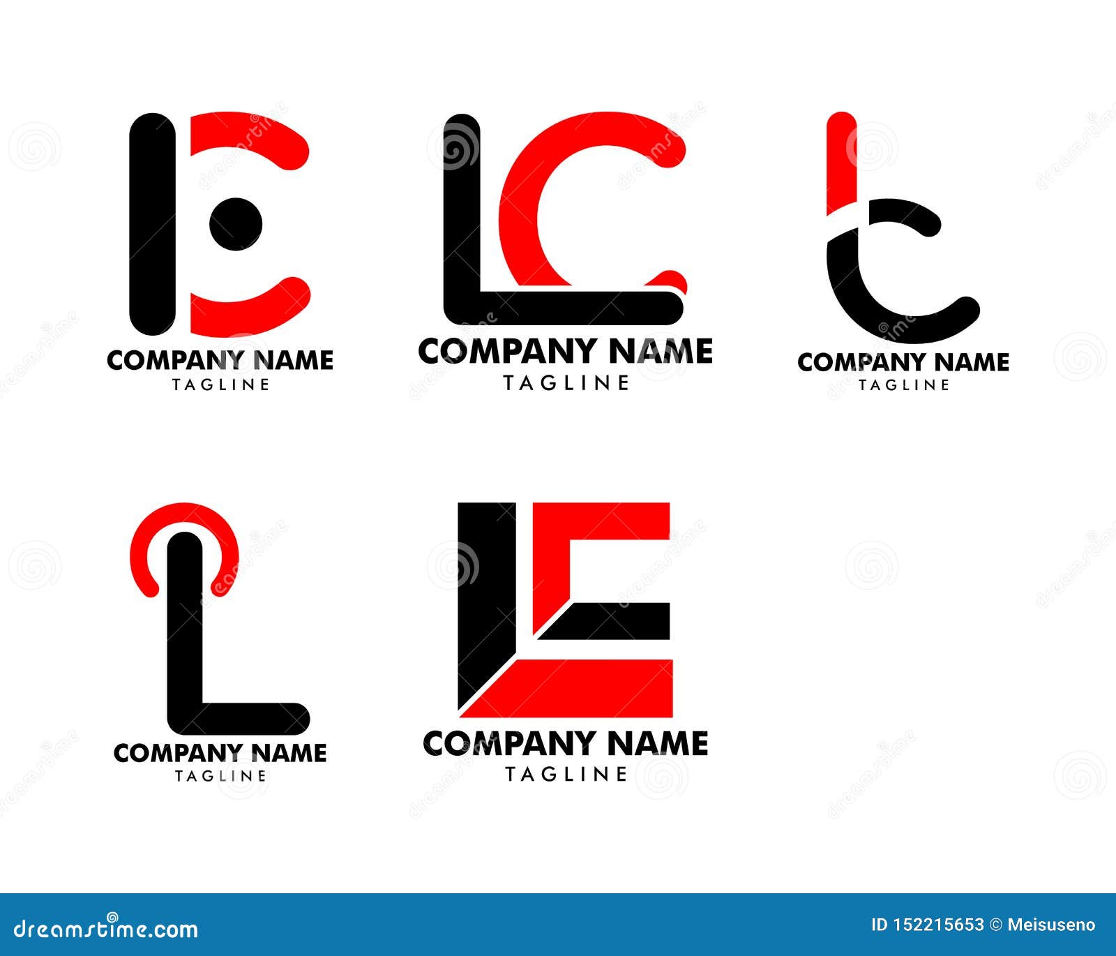 Set of Initial Letter LC Logo Template Design Stock Vector ...