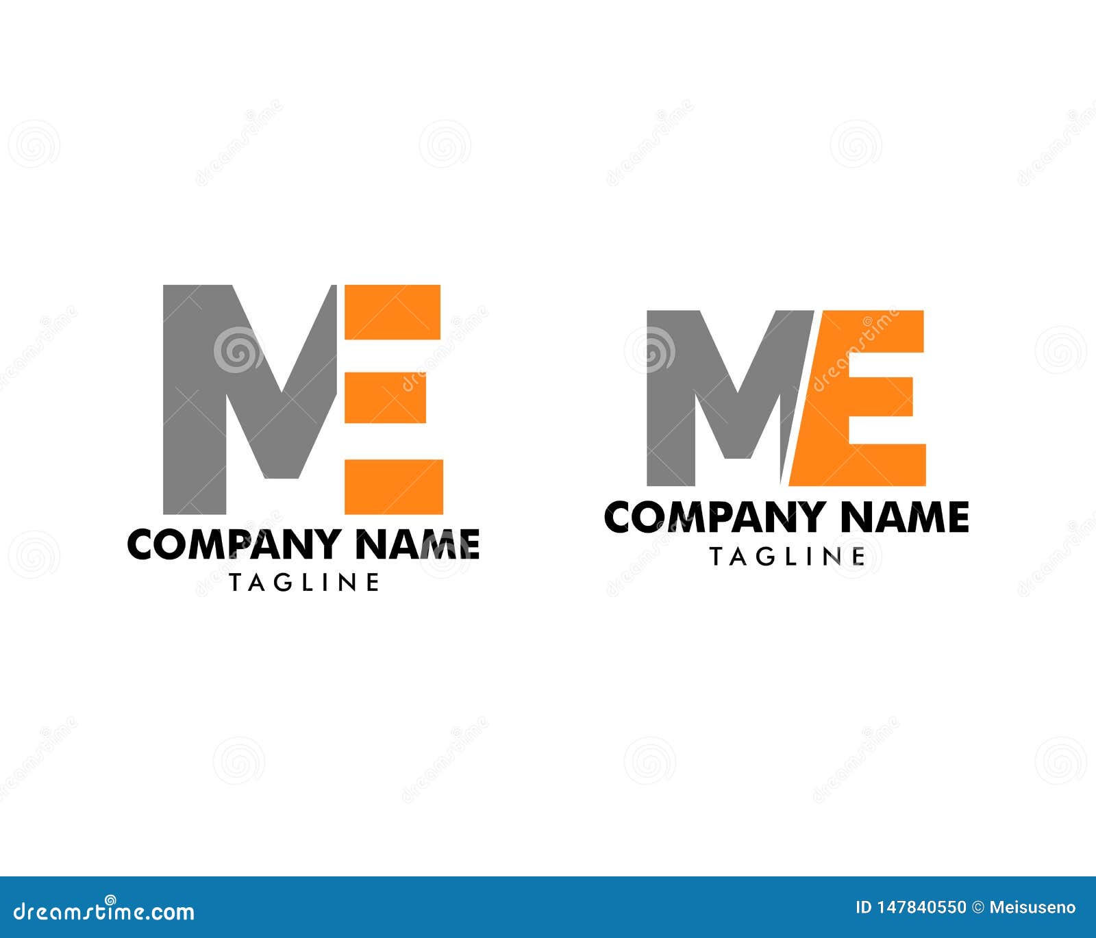 Set of Initial Letter ME Logo Design Template Stock Vector ...
