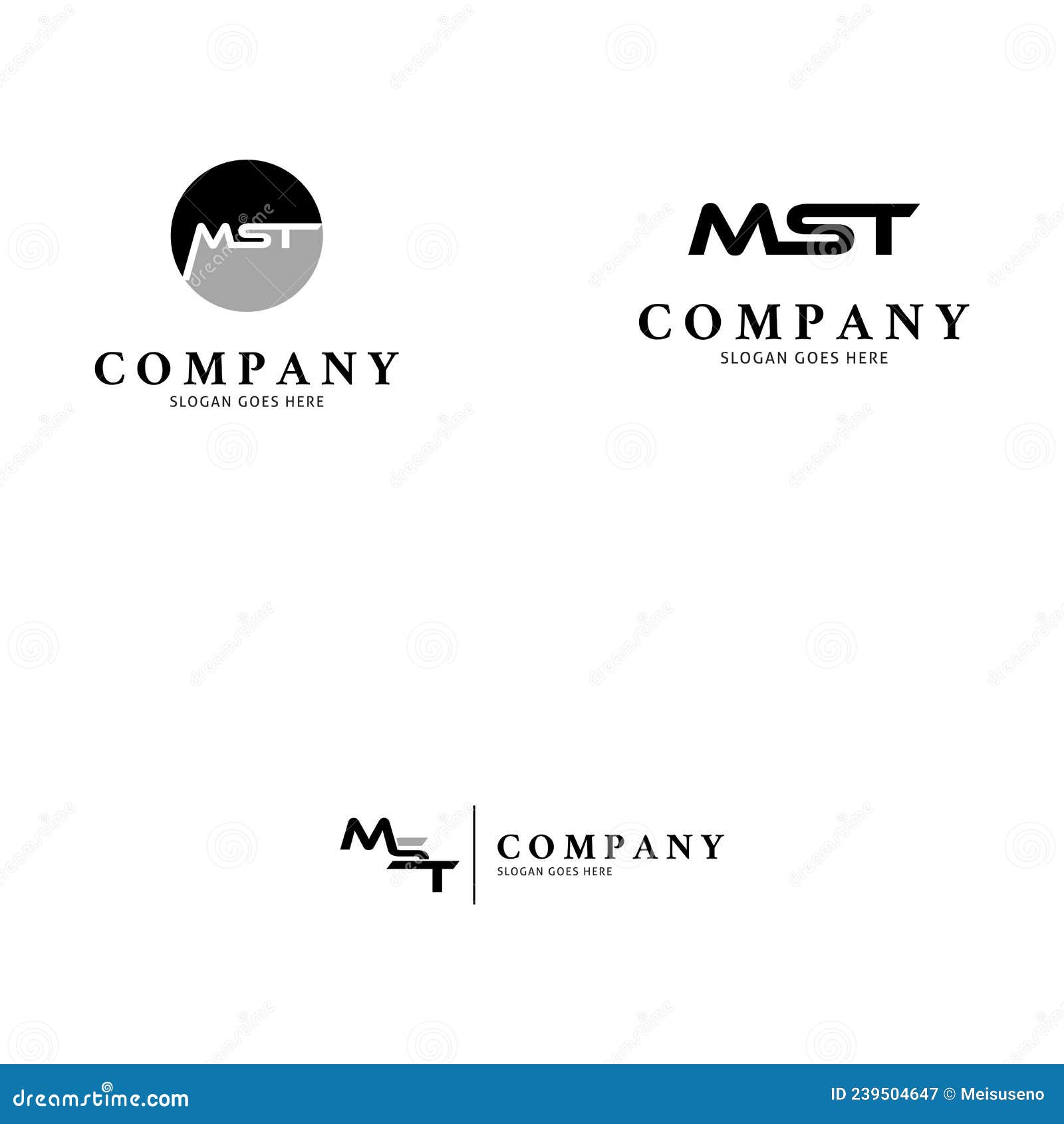 Set of Initial Letter MST Icon Vector Logo Template Illustration Design ...