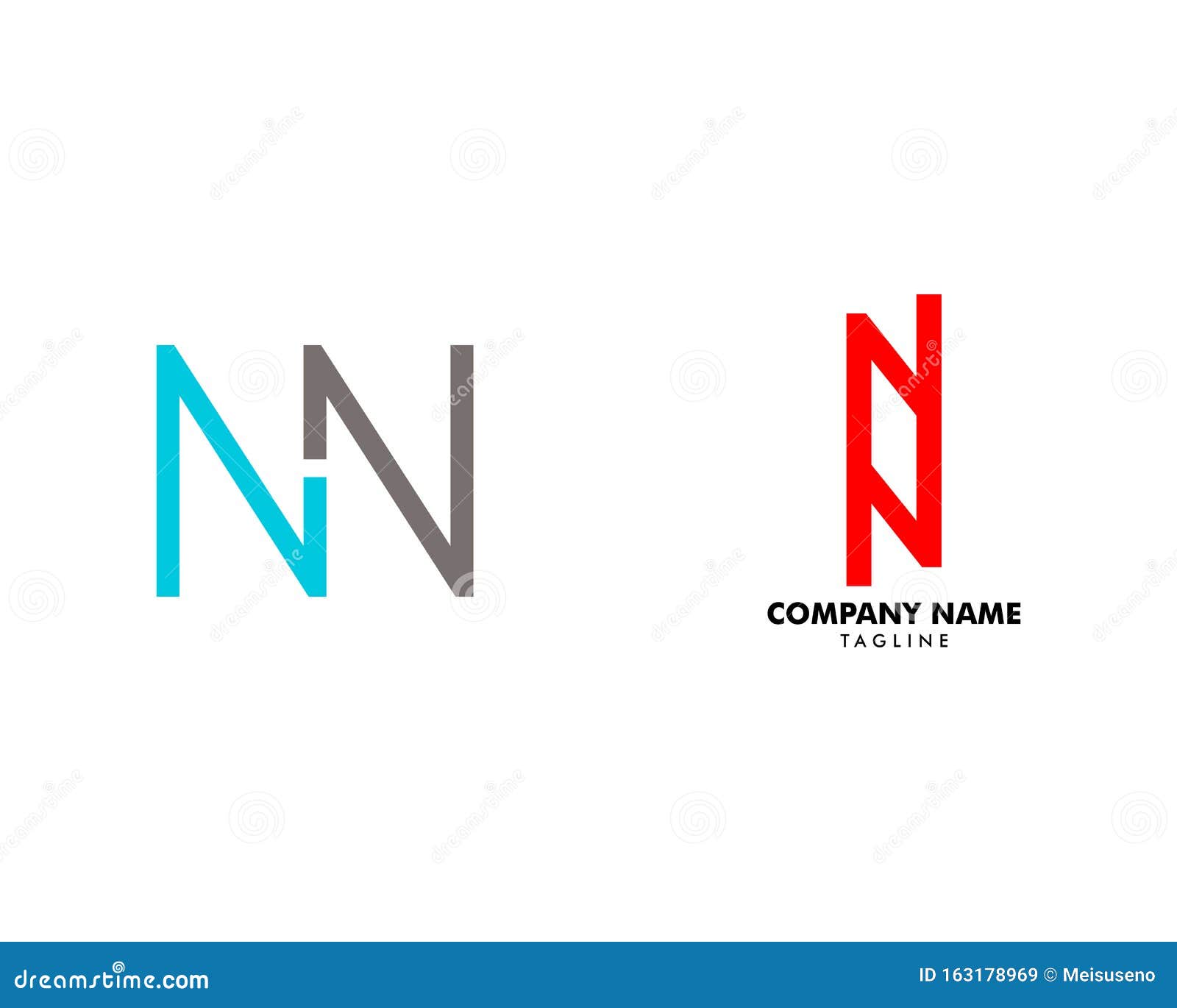 Set of Initial Letter NN Logo Template Design Stock Vector ...