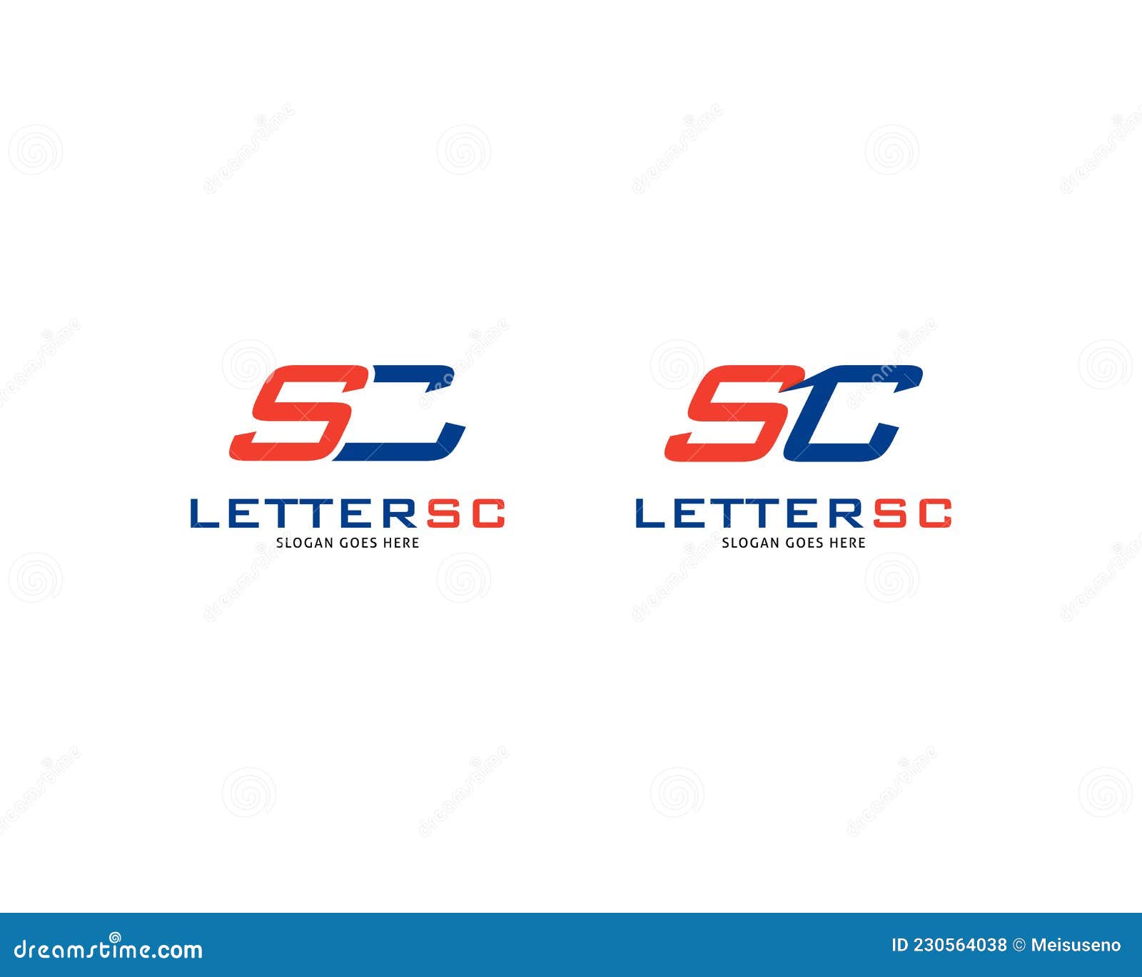 Set of Initial Letter SC Logo Template Design Stock Vector ...