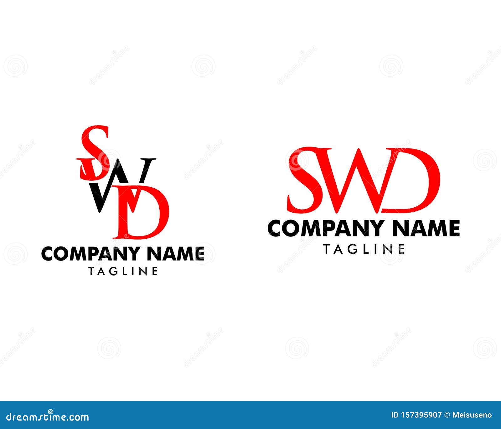 Set of Initial Letter SWD Logo Template Design Stock Vector ...