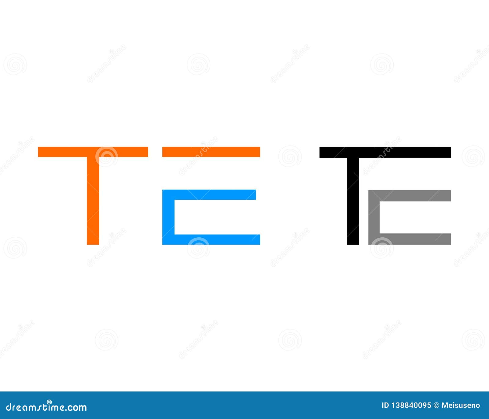 Set of Initial Letter TE Design Logo Vector Stock Vector - Illustration ...