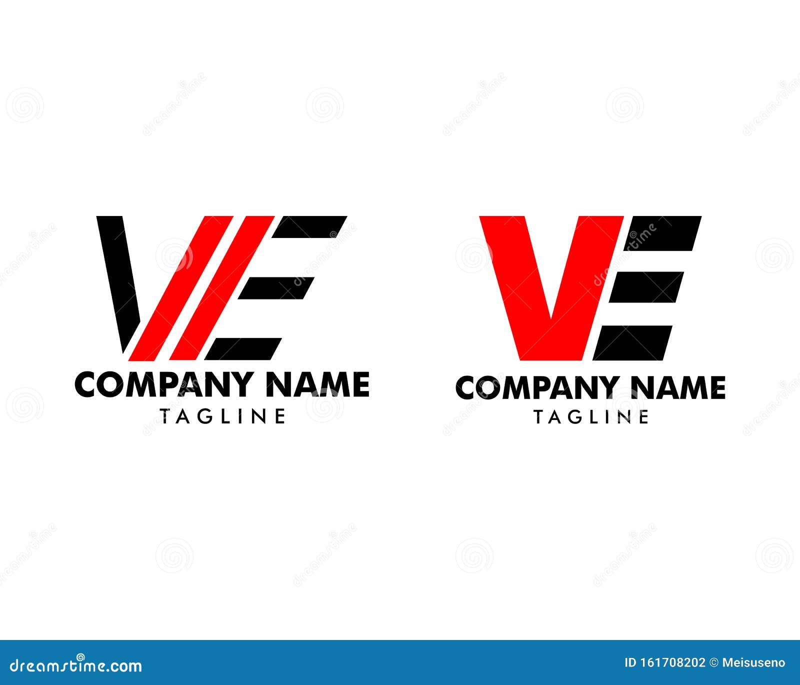 Set of Initial Letter VE Logo Template Design Stock Vector ...