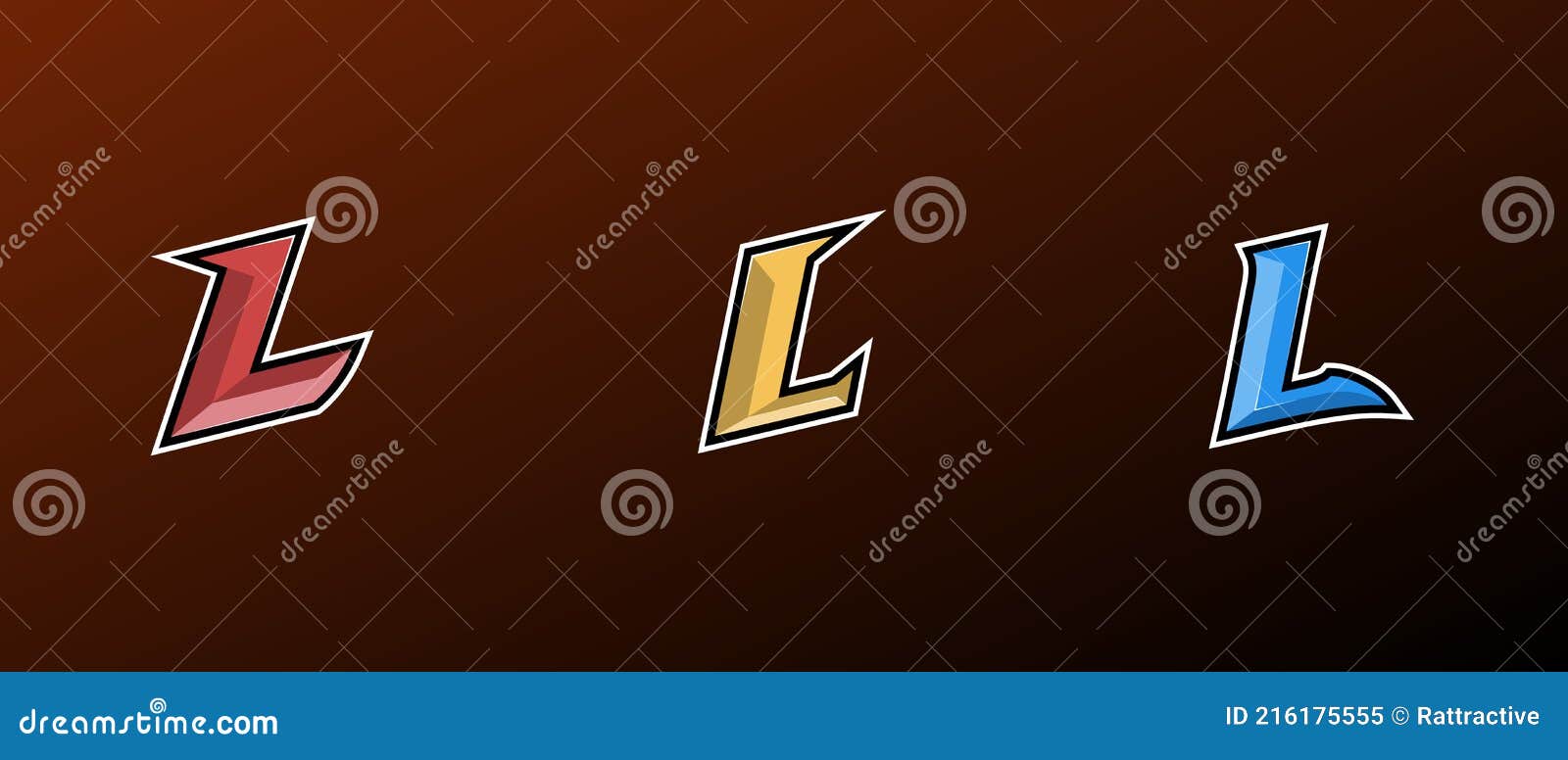 Set of Initial Logo Sport Design Template Stock Vector - Illustration ...