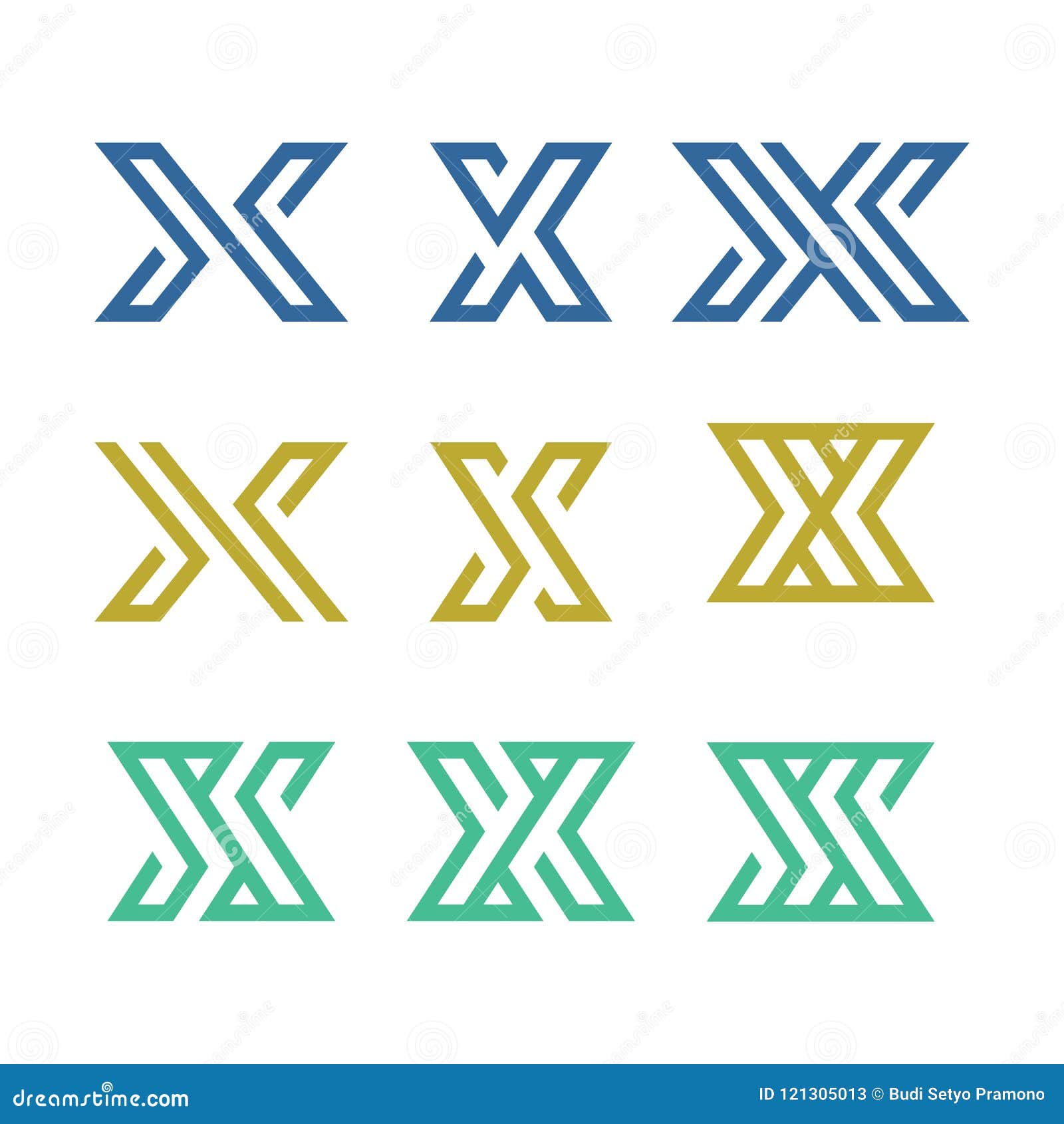 Set of Initial X Logo Vector Stock Vector - Illustration of brand ...