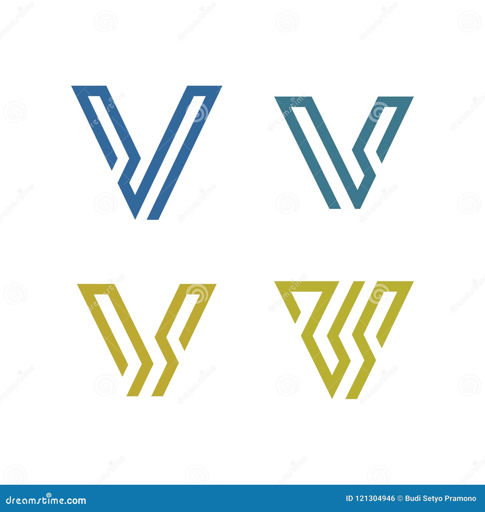 Set of Initial V Logo Vector Stock Vector - Illustration of modern ...
