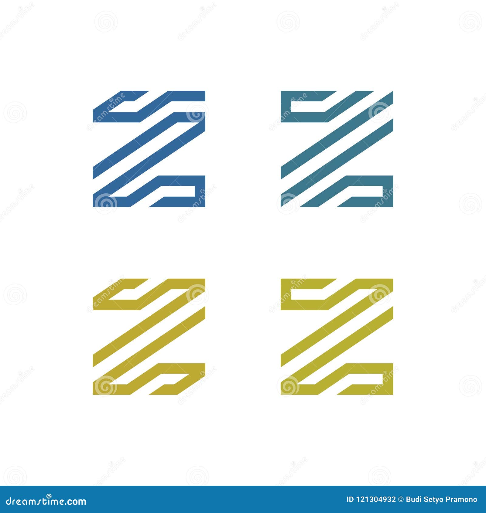 Set of Initial Z Logo Vector Stock Vector - Illustration of digital ...