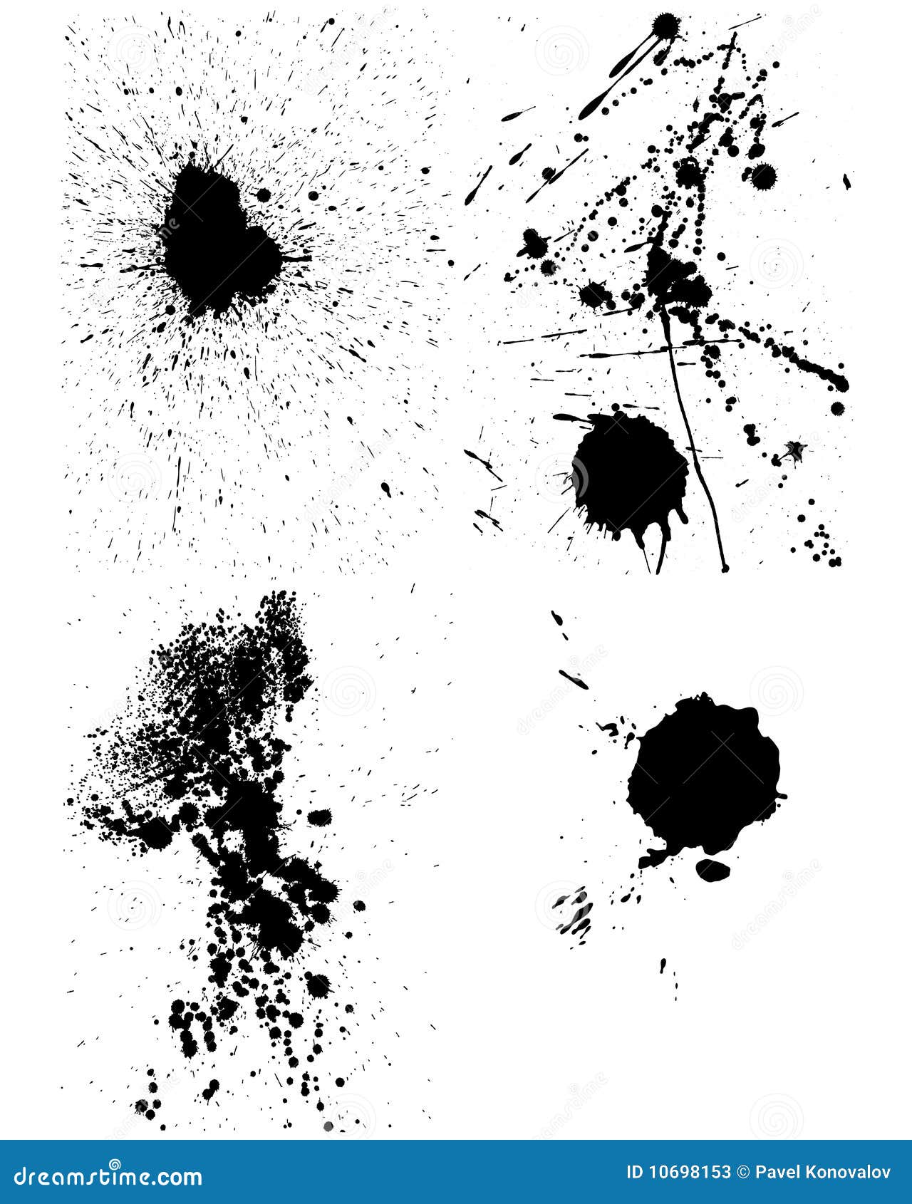Inkblots, Brushes, Spots And Patterns In Vector | CartoonDealer.com ...