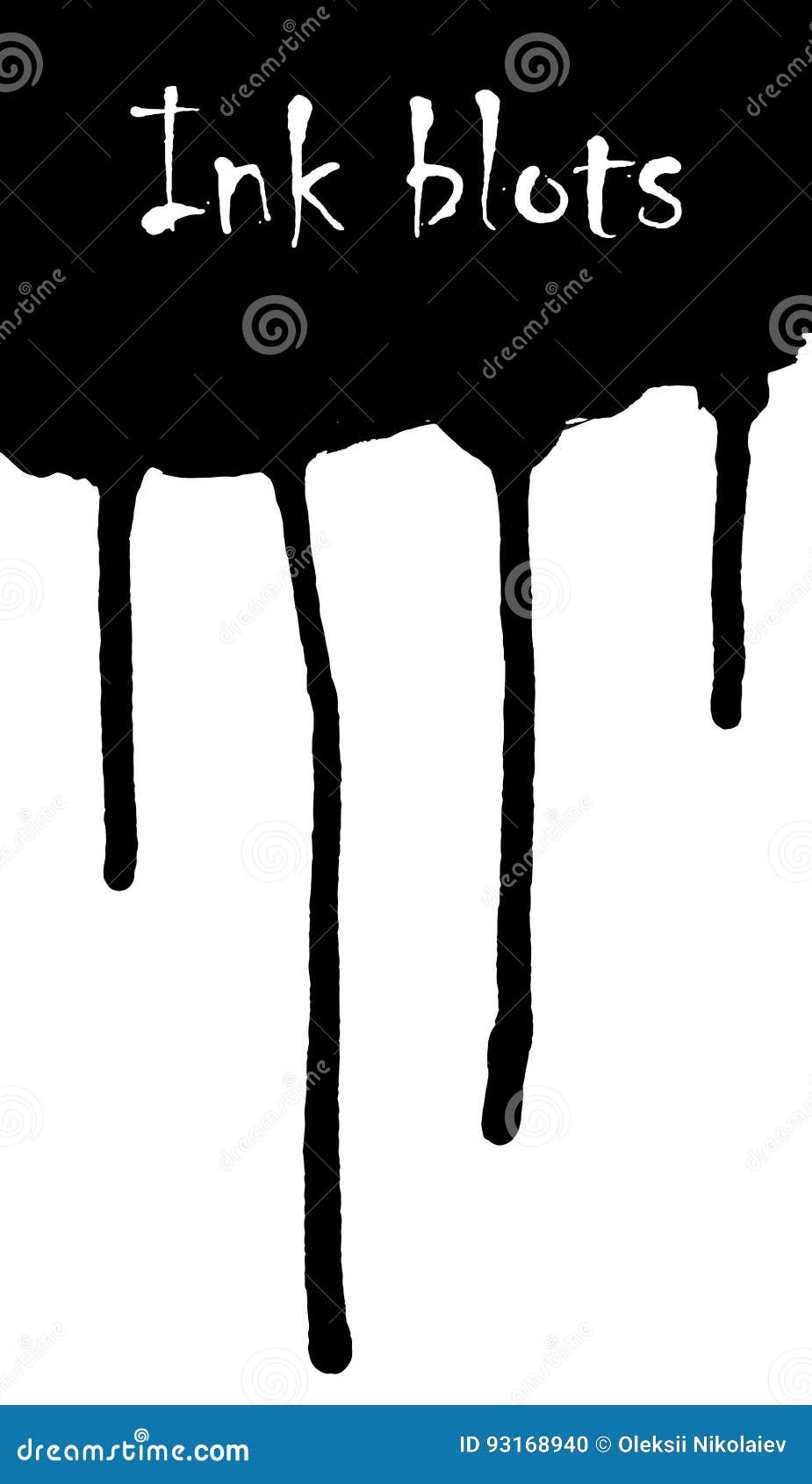 A Set of Ink Blots of Various Shapes. Vector. Stock Vector ...