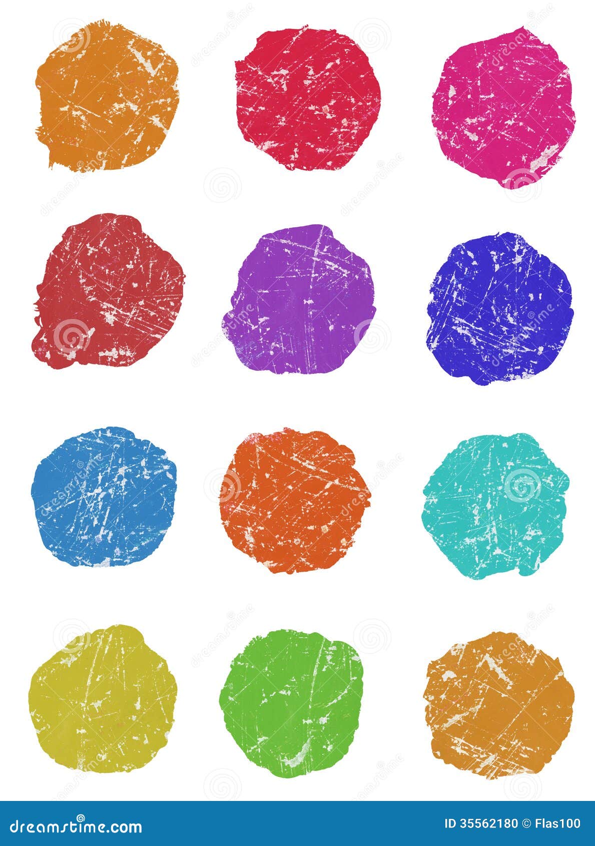 Set of Ink Brush Strokes, Circle,round Spots. Stock Illustration ...