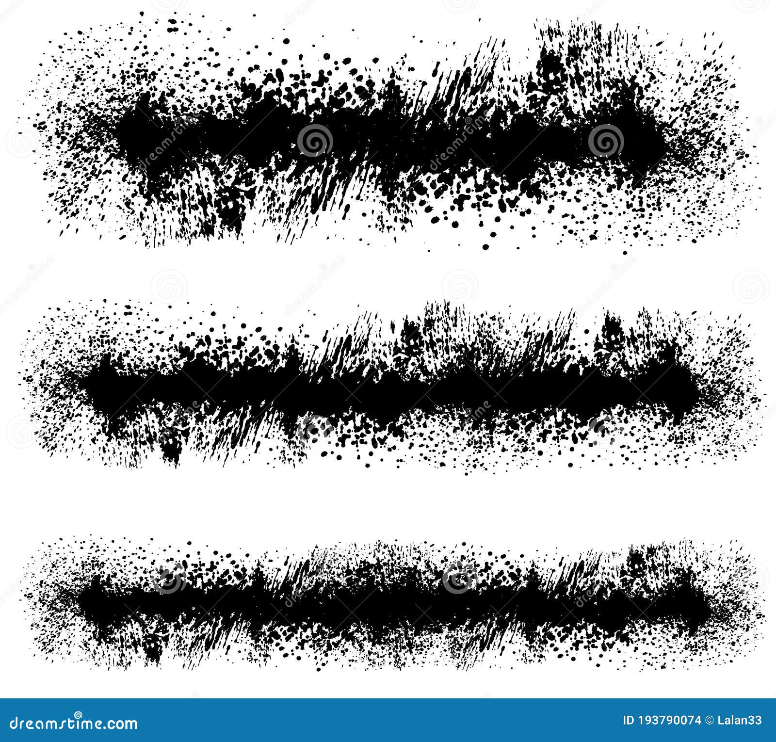 Set of Ink Splashes. Ink Splash Lines Stock Vector - Illustration of ...