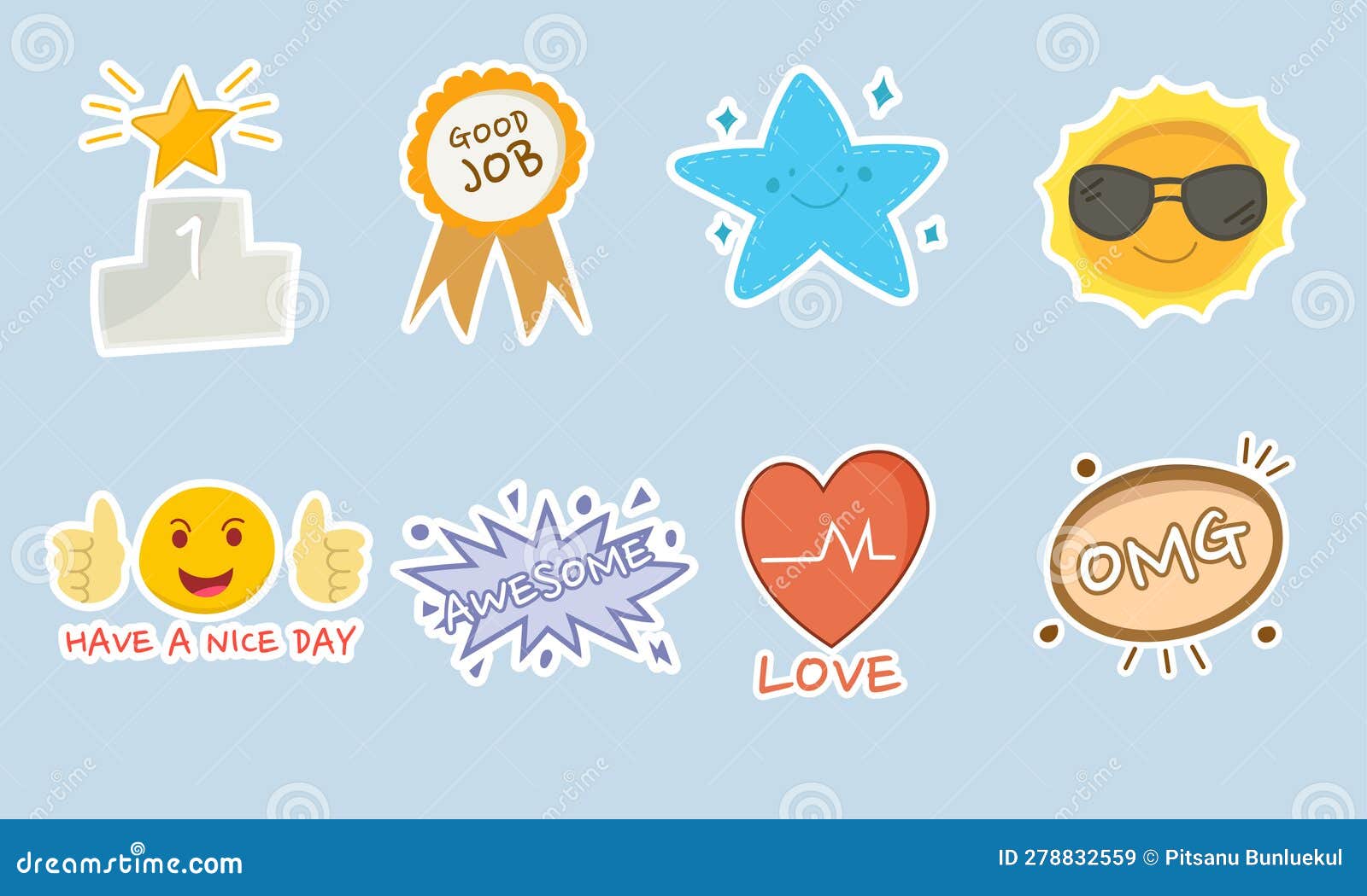 Set of Inspirational Quotes Sticker or Labels Stock Vector ...