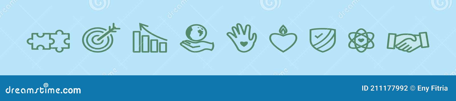 Set of Integrity Cartoon Icon Design Template with Various Models ...