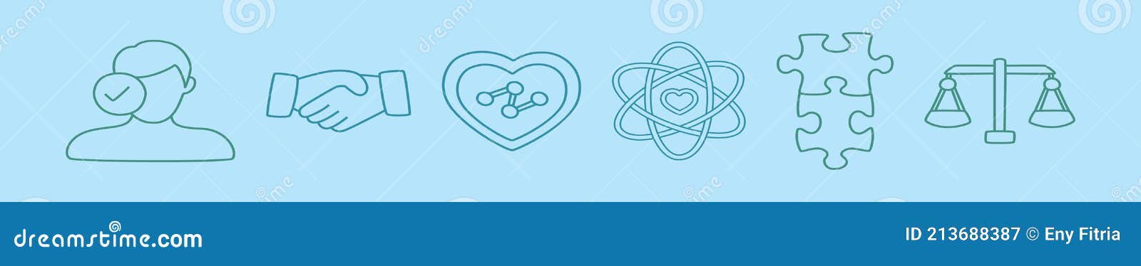 Set of Integrity Cartoon Icon Design Template with Various Models ...