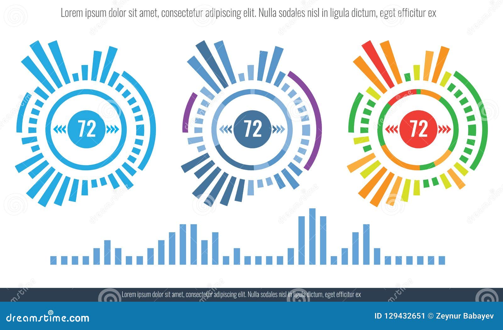 Set of Intelligent Technology Hud Interface. Network Management Data ...