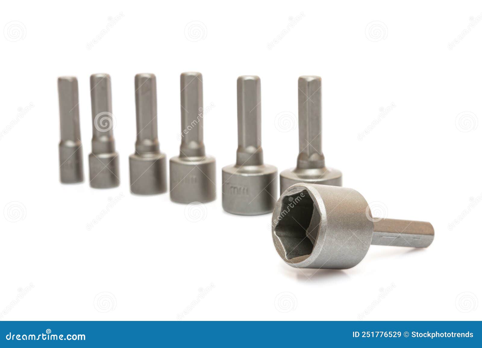 Set of Interchangeable Hexagonal Sockets of Different Shapes and Sizes ...