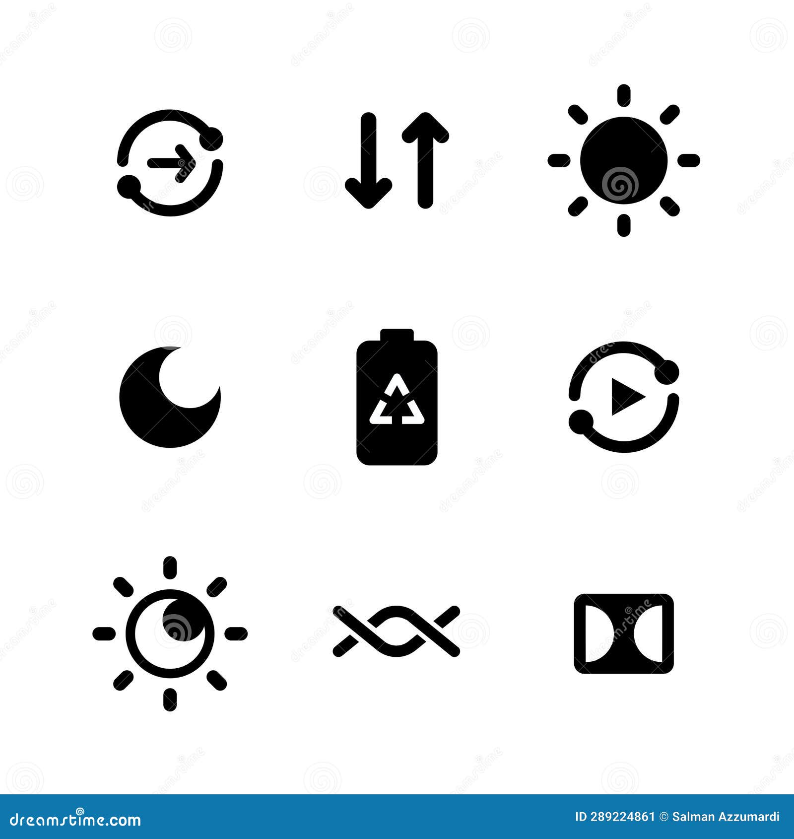 Set of Interface Black and White Icons for Web and Mobile. Simple but ...